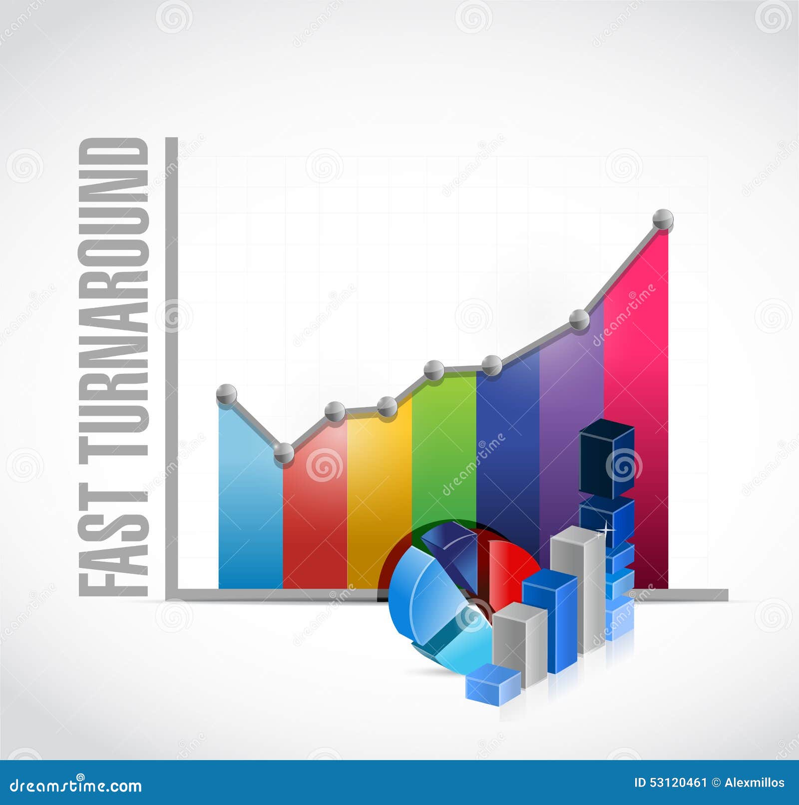 Fast Turnaround Business Graph Sign Stock Illustration - Illustration ...