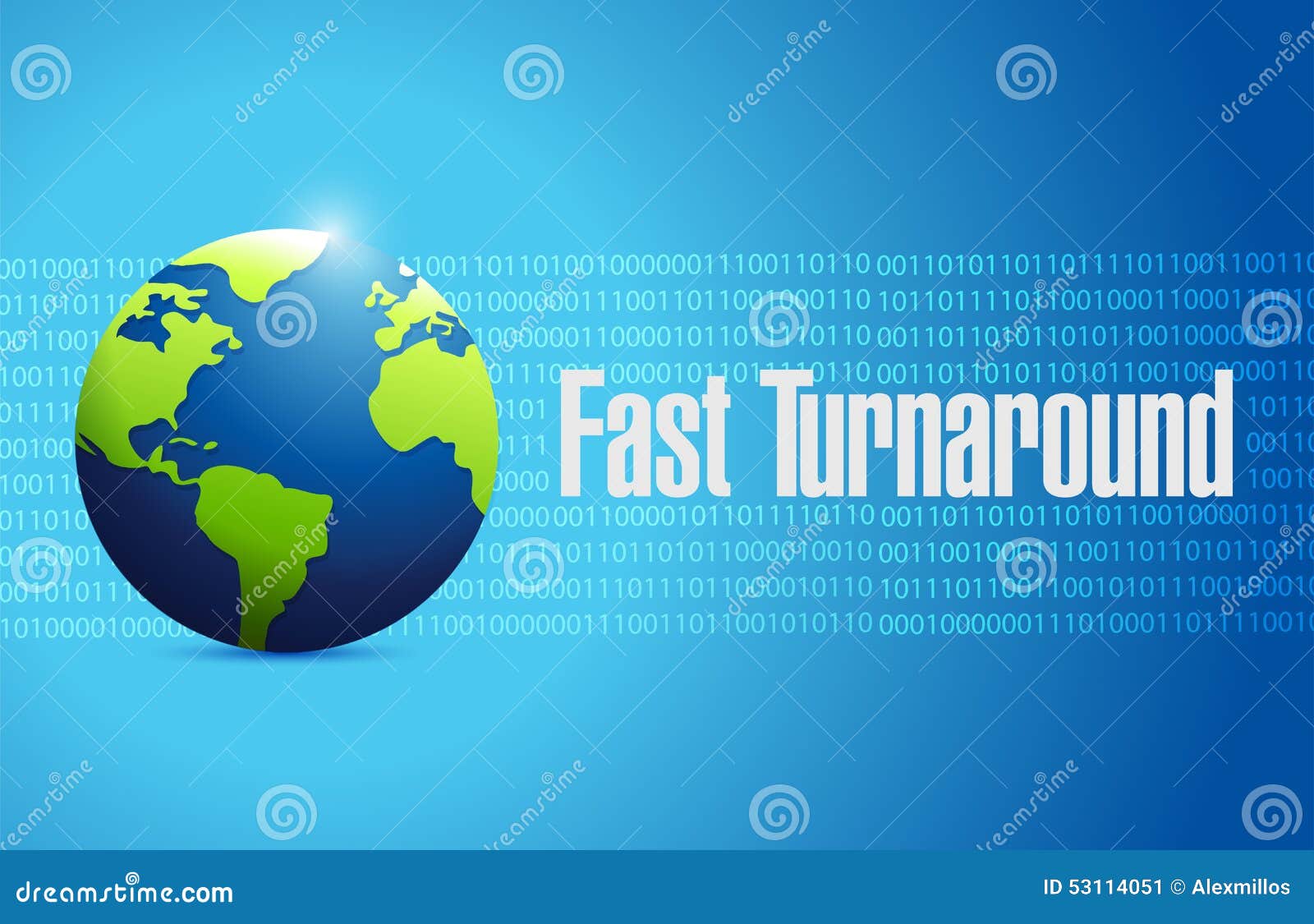 Fast Turnaround Globe Sign Illustration Stock Illustration ...