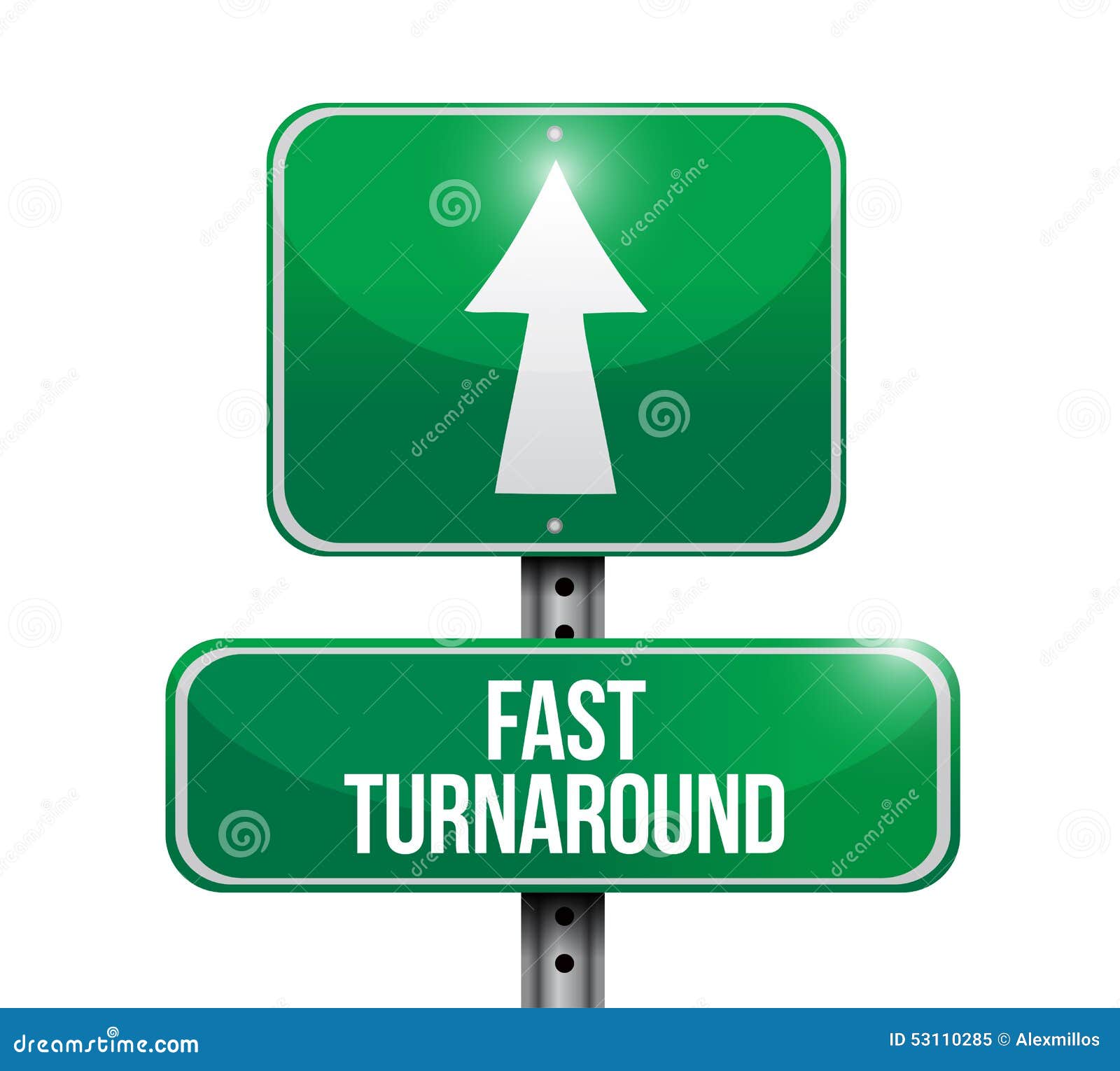 Fast Turnaround Road Sign Illustration Stock Illustration ...