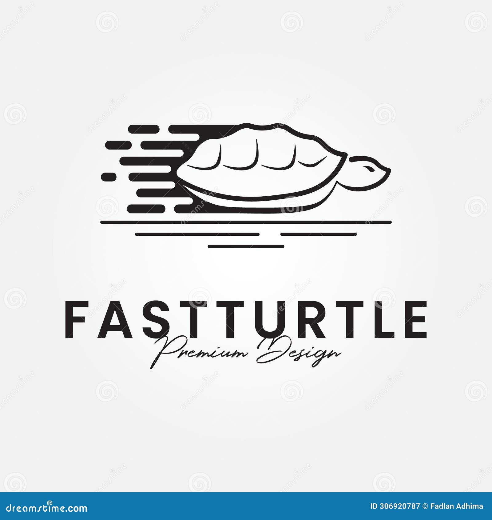 Fast Turtle Logo Vector with a Minimalist Stock Vector - Illustration ...