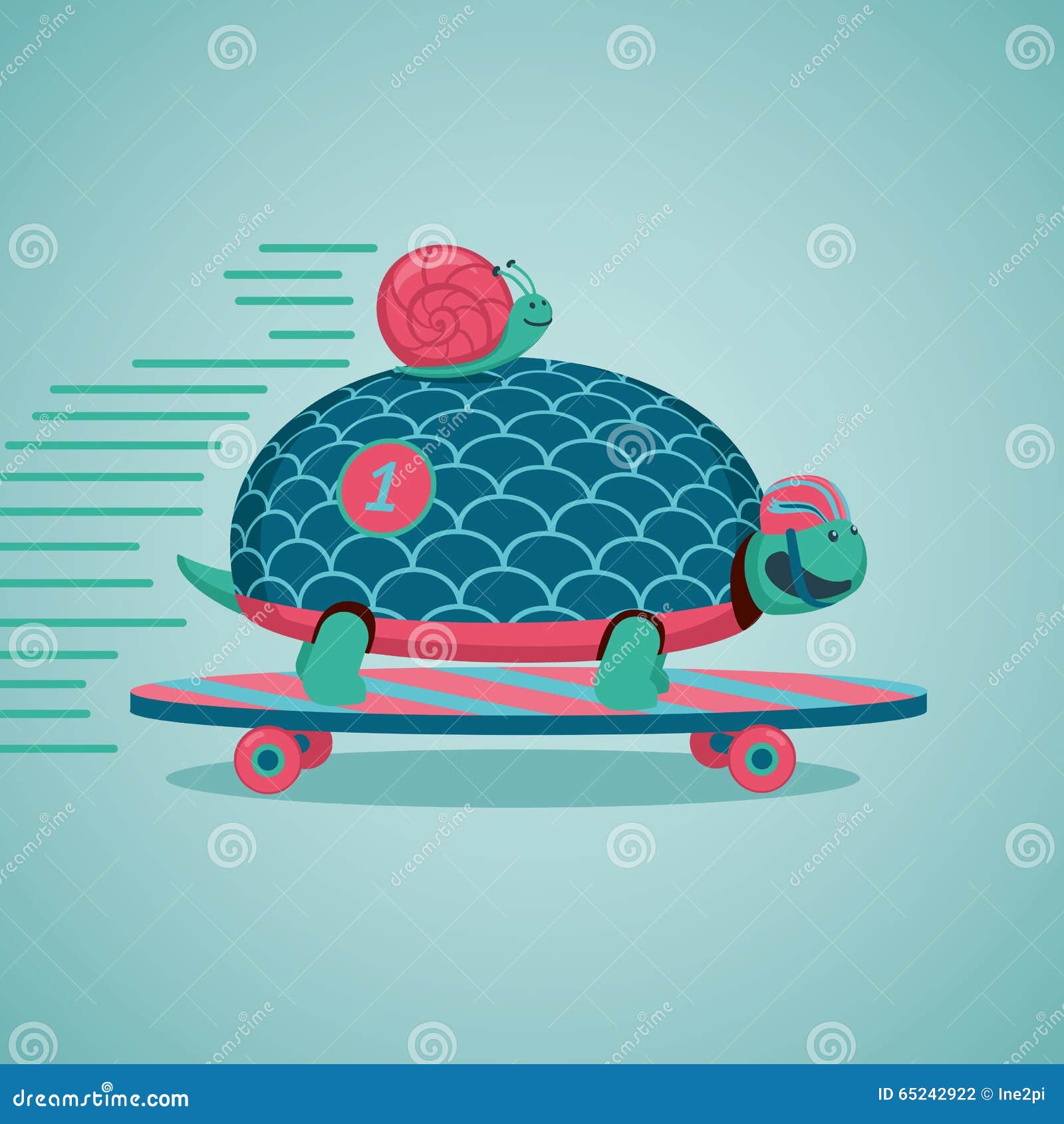 Fast turtle and snail stock vector. Illustration of concepts - 65242922