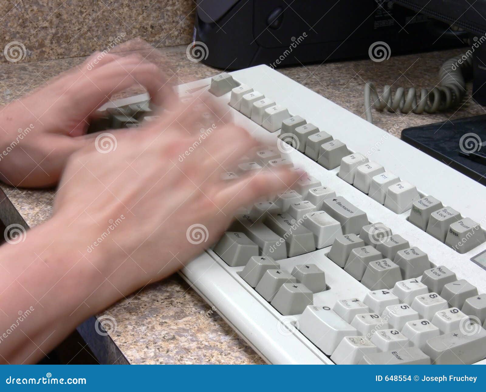 Fast typist stock photo. Image of typist, fastest, data - 648554