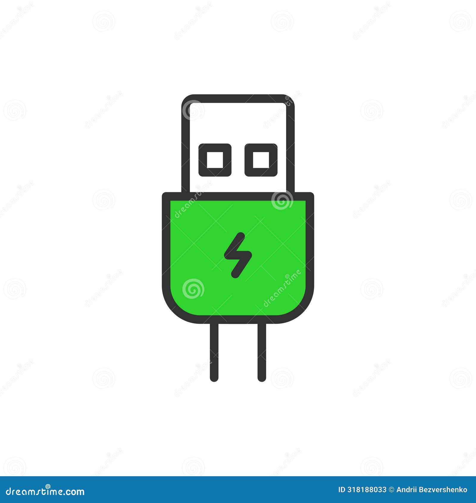 Fast USB Charging, in Line Design, Green. Fast, USB, Charging, Speed ...