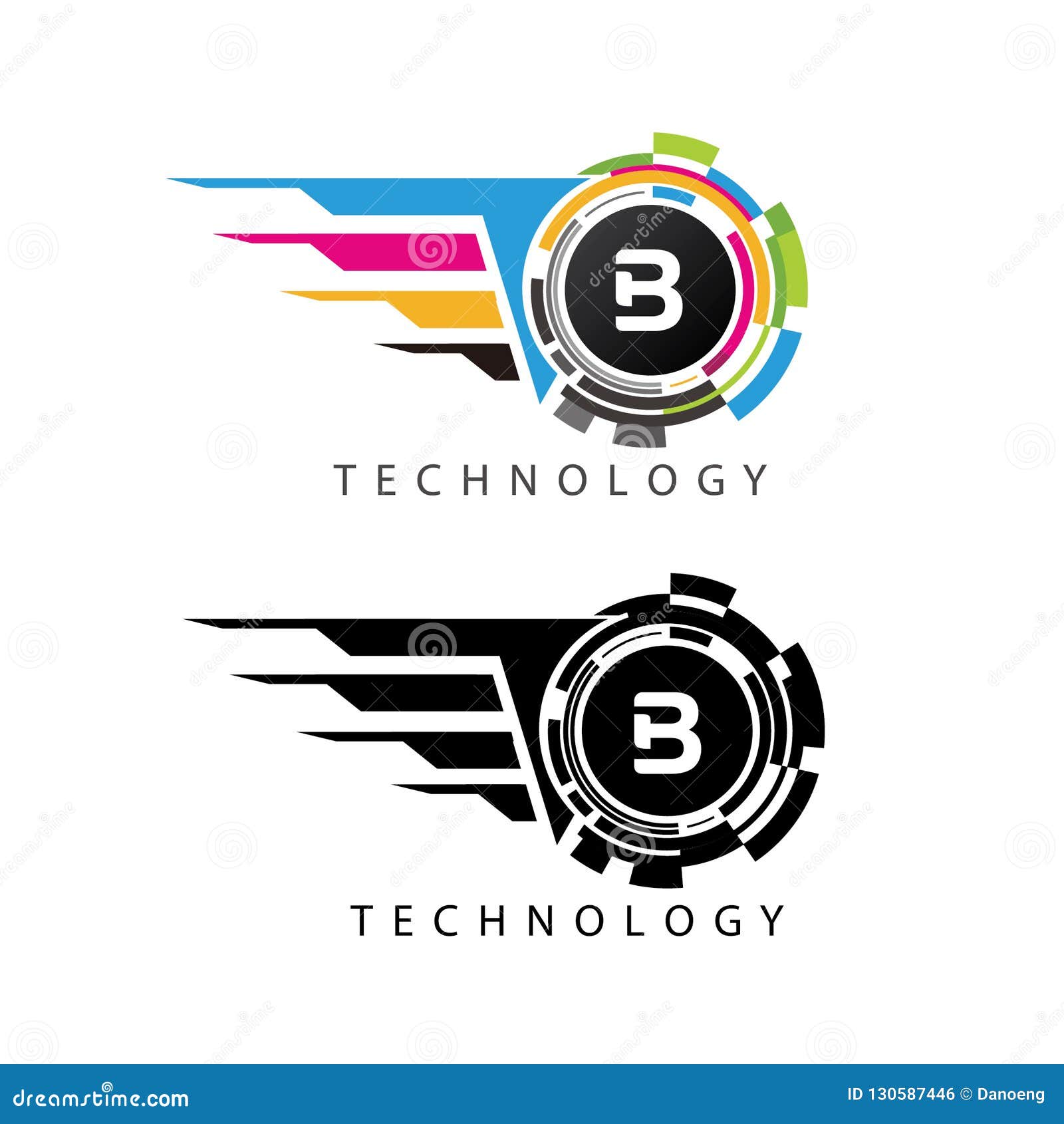 Fast Visual Pixel Data Digital B Letter Logo Stock Illustration ...