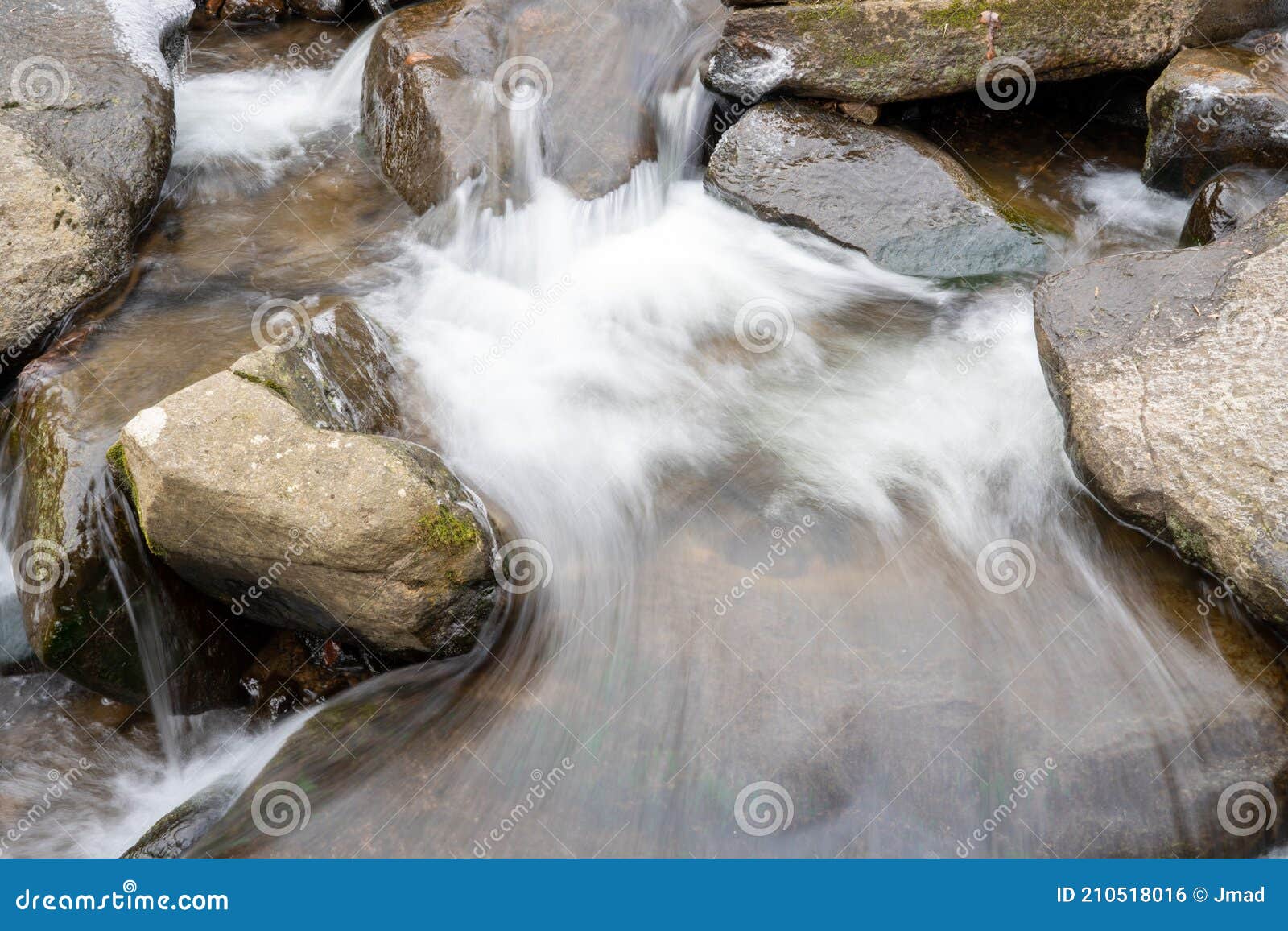 Fast Water Running Over Rocks Stock Photo - Image of blurn, fast: 210518016