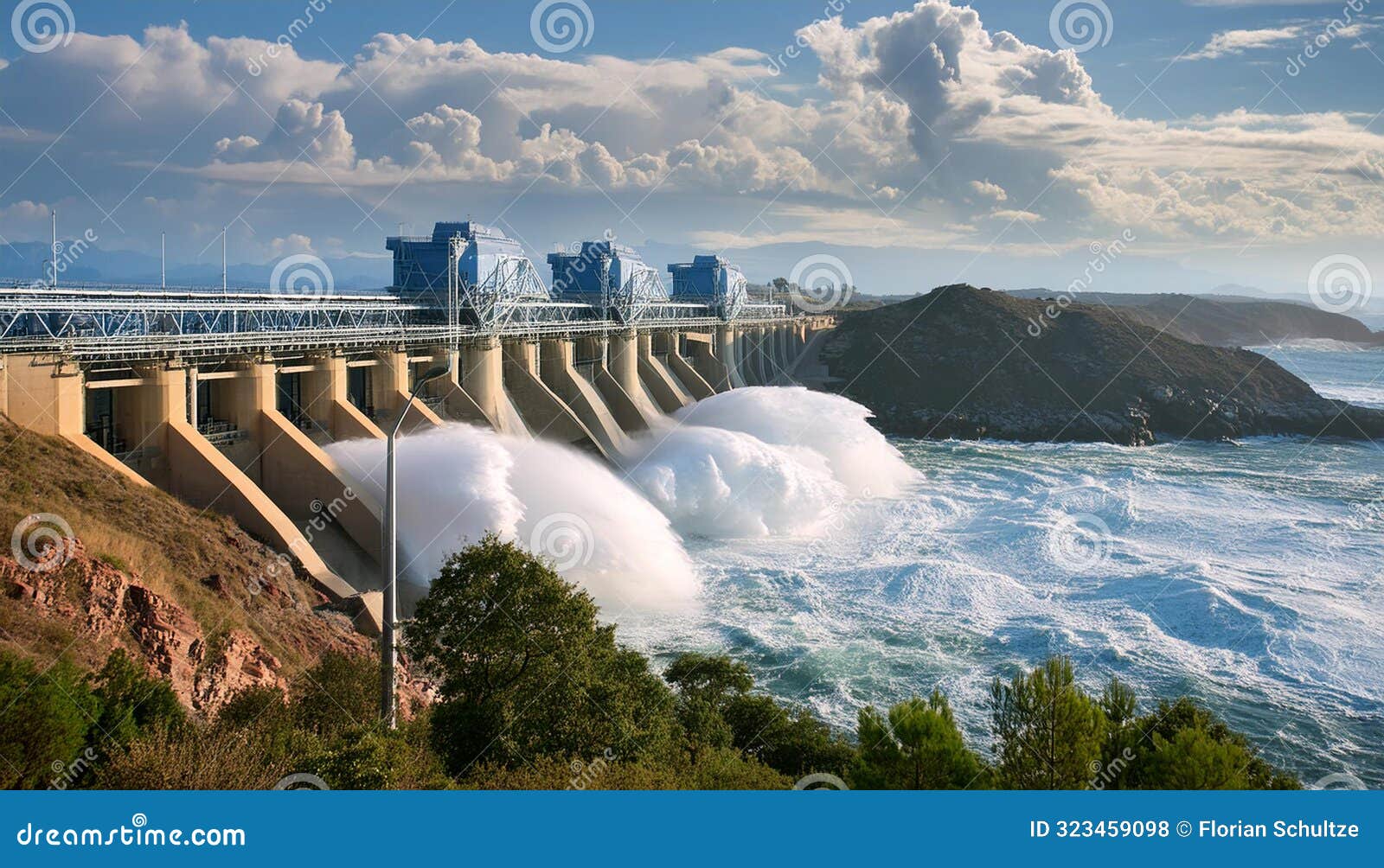 Fast Waves Break and Generate AI-generated Hydropower Stock ...