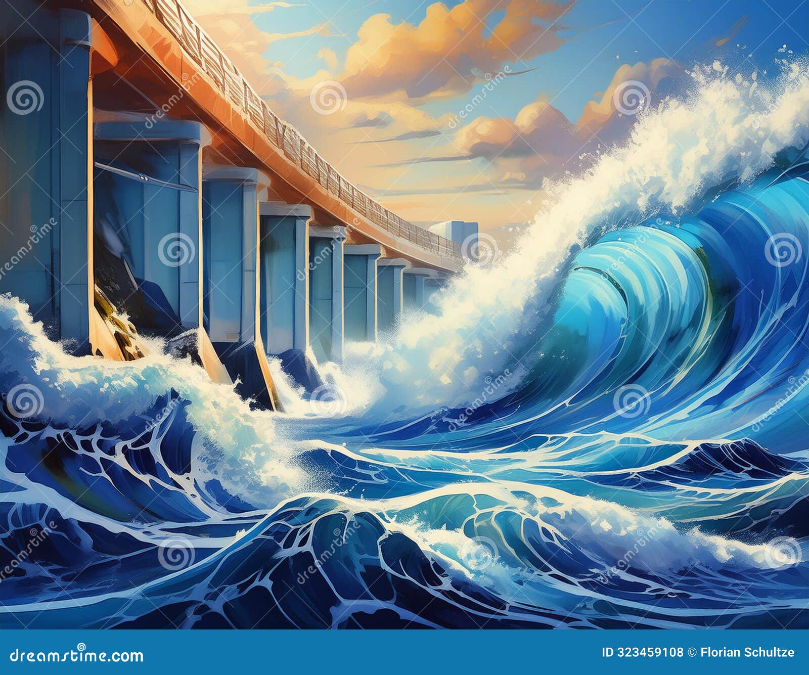 Fast Waves Break and Generate AI-generated Hydropower Stock ...