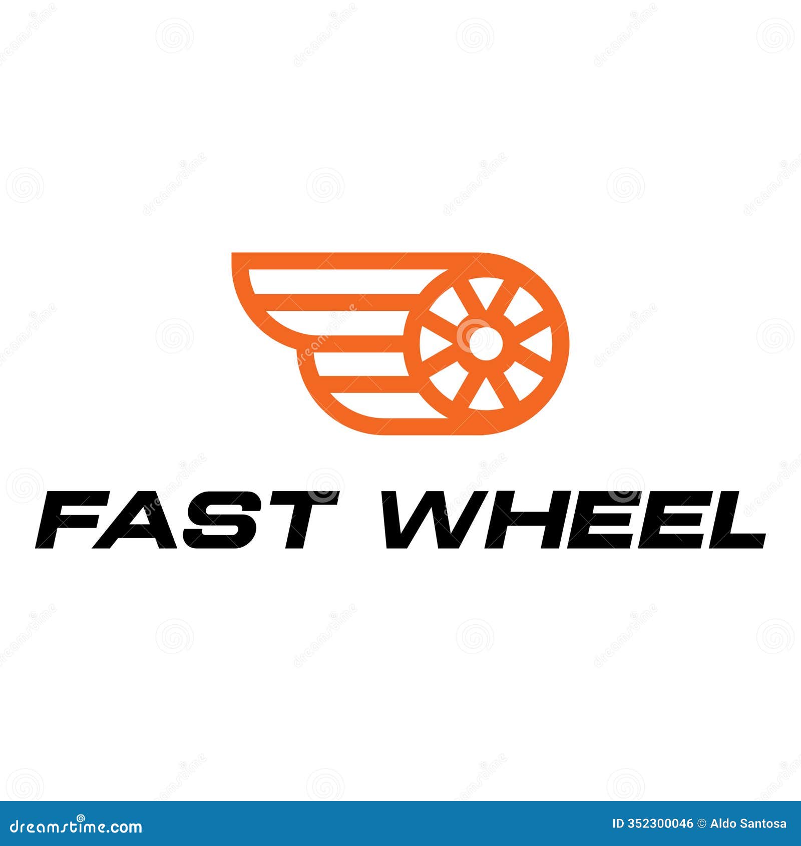 Fast Wheel Flat Minimalist Logo Design Stock Illustration ...