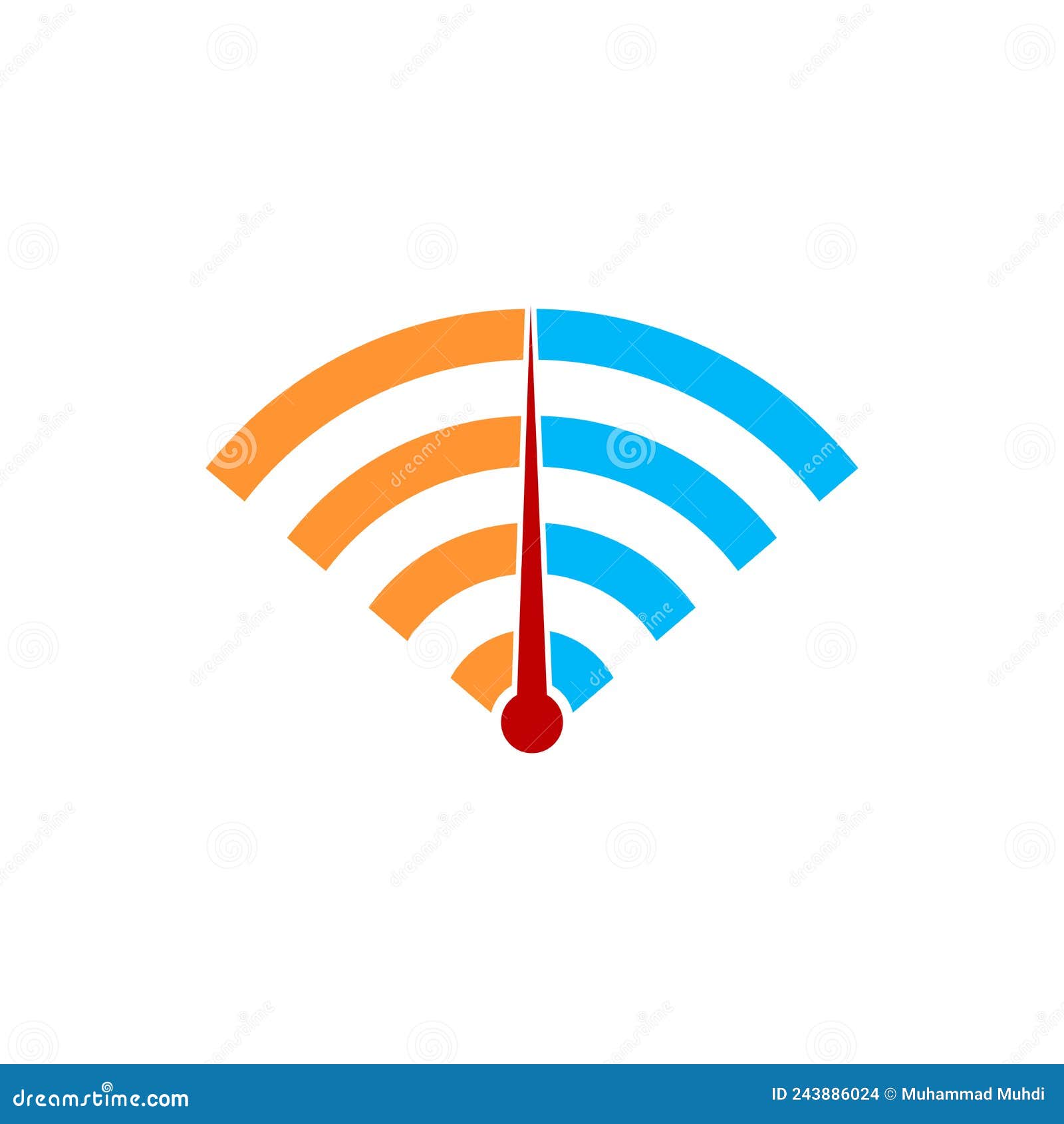 Fast Wifi Logo Design Element with High Speed Stock Vector ...