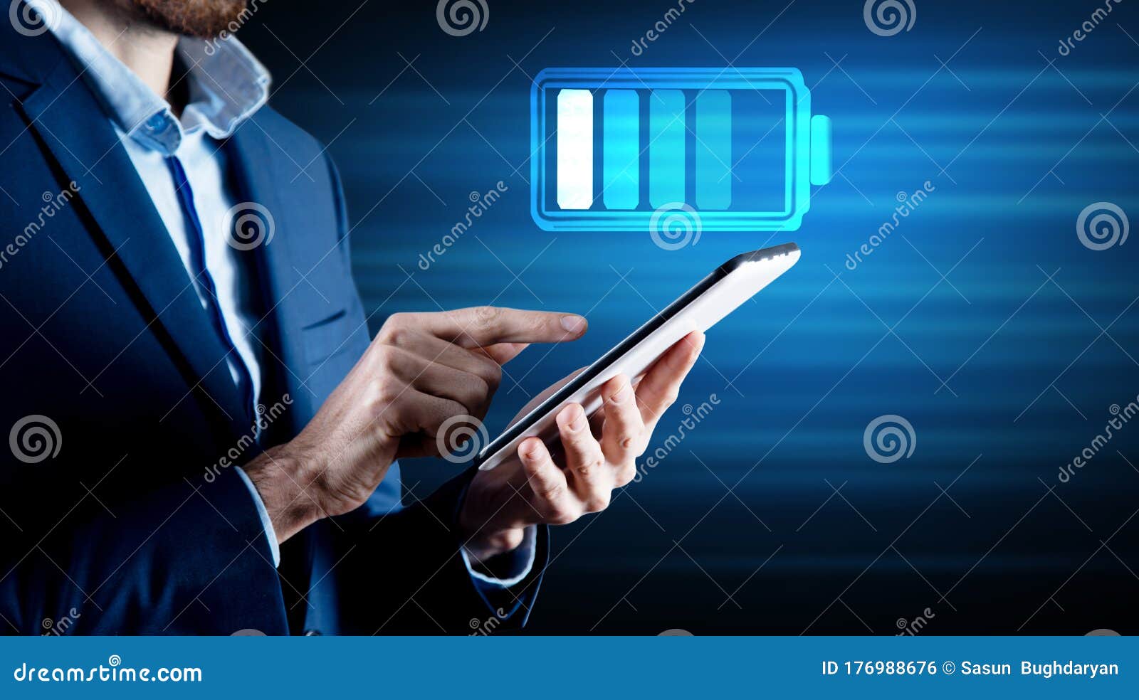 Fast Wireless Charging in the Tablet Stock Photo - Image of device ...