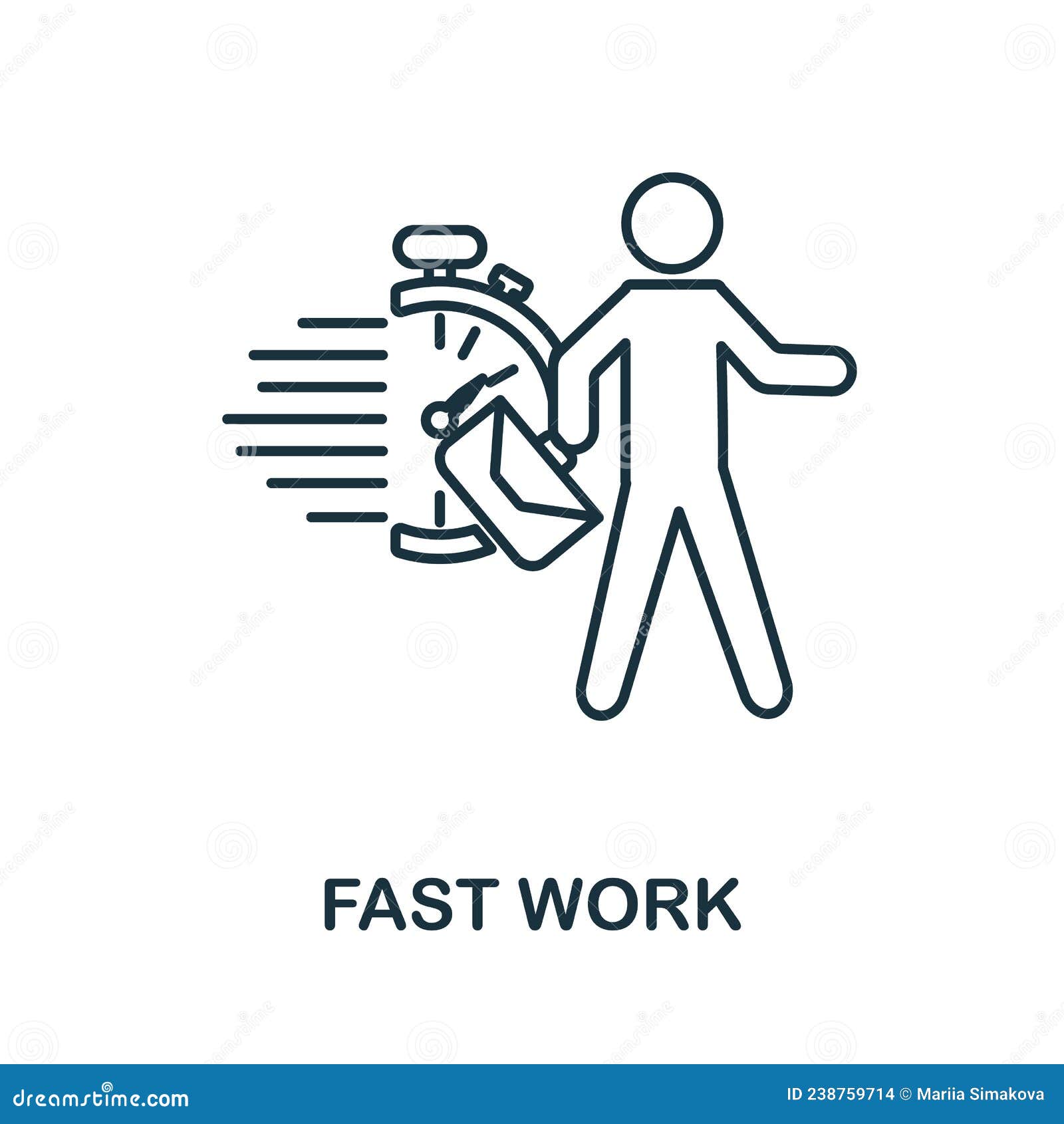 Fast Work Icon. Line Element from Digital Transformation Collection ...