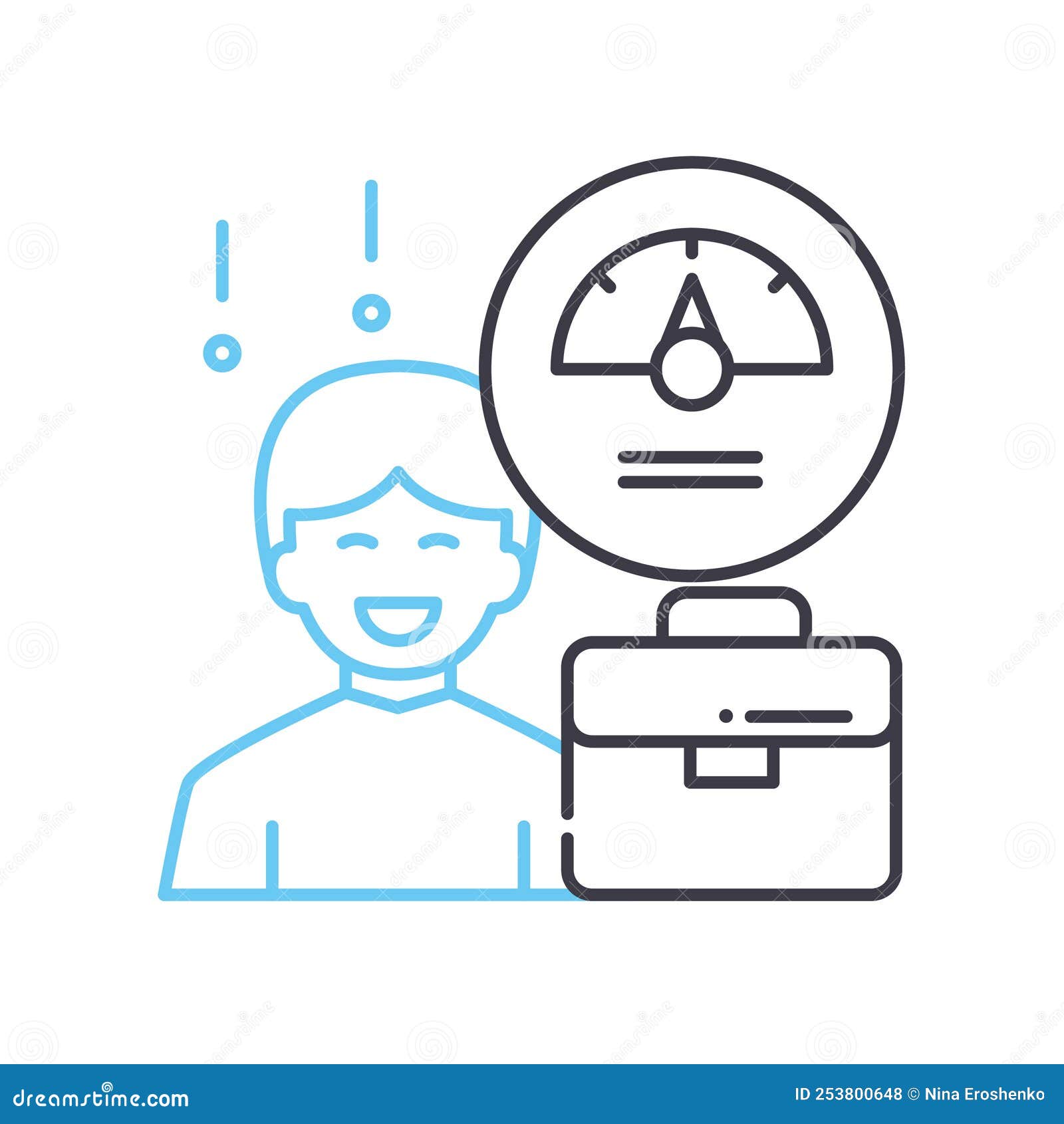 Fast Work Line Icon, Outline Symbol, Vector Illustration, Concept Sign ...