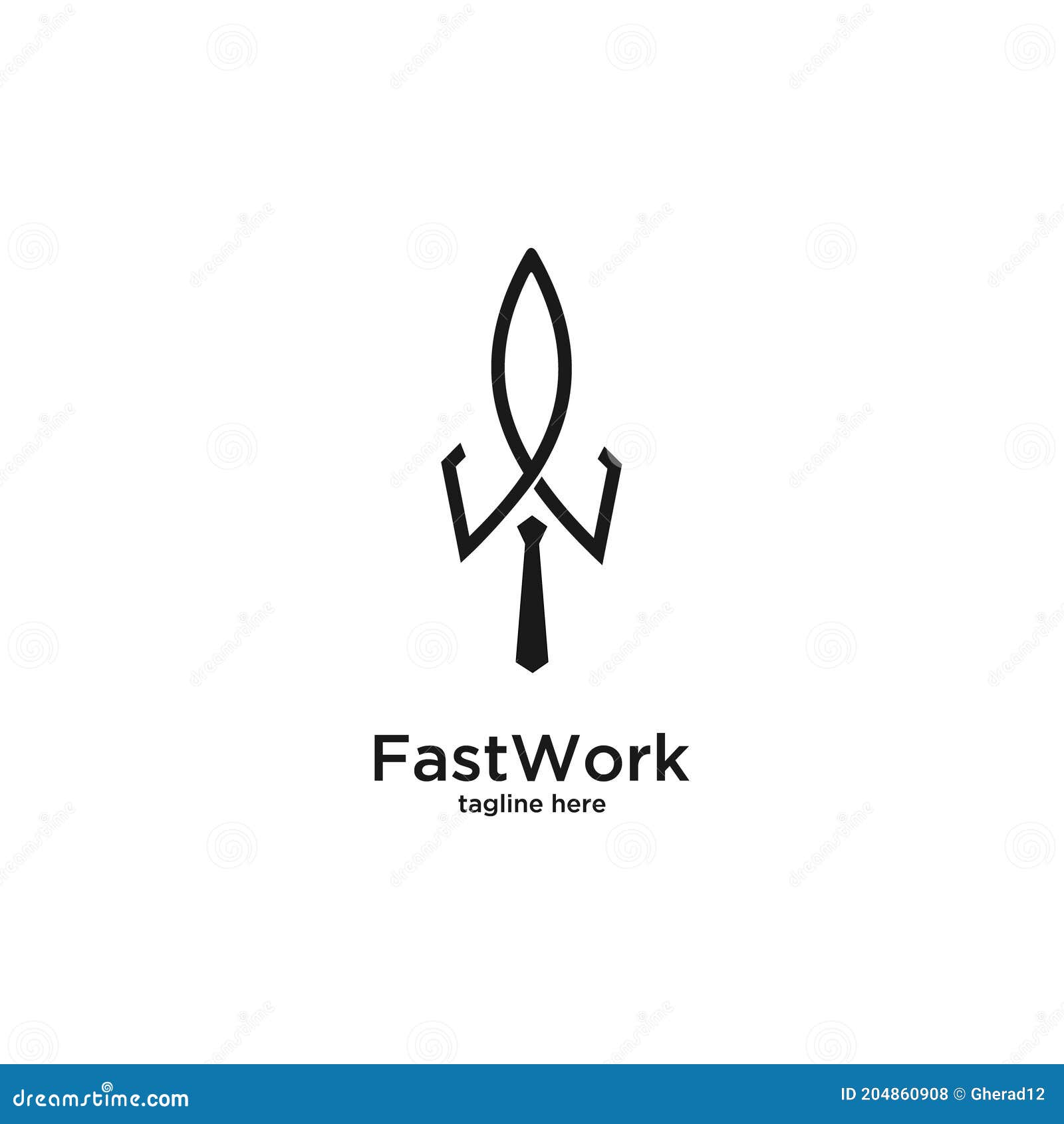 Fast work logo template stock illustration. Illustration of font ...