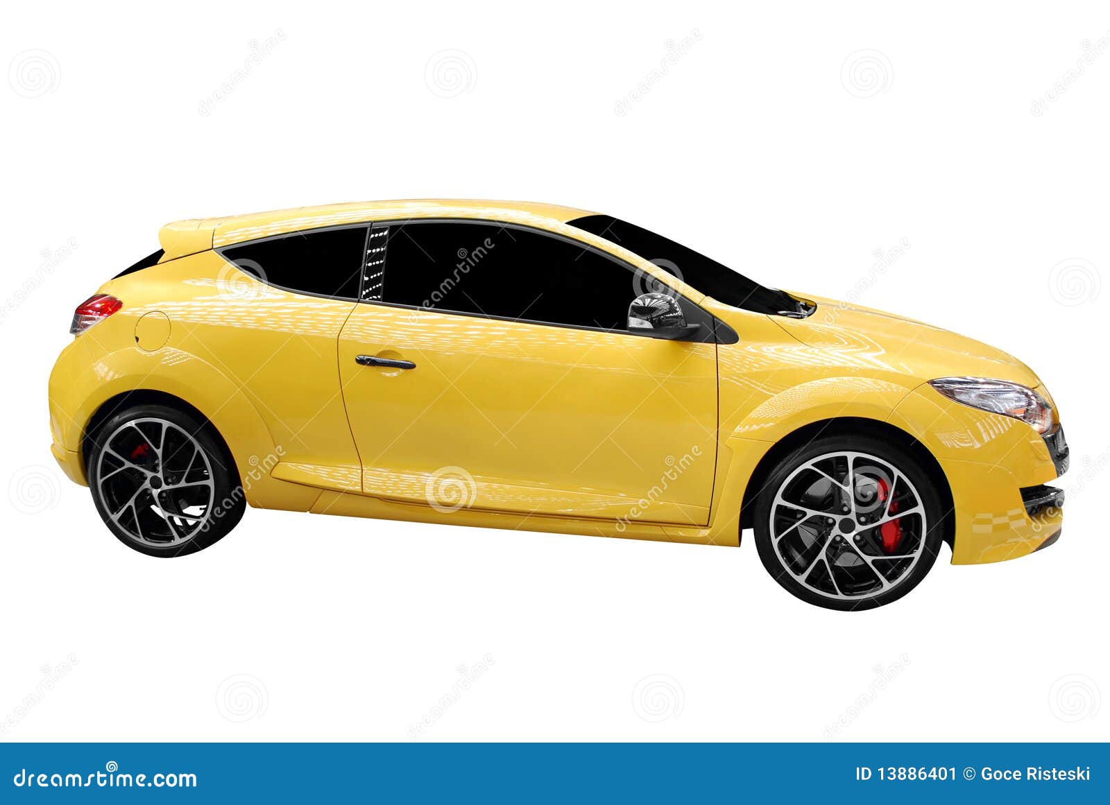 Fast yellow car stock image. Image of luxury, coupe, isolated - 13886401