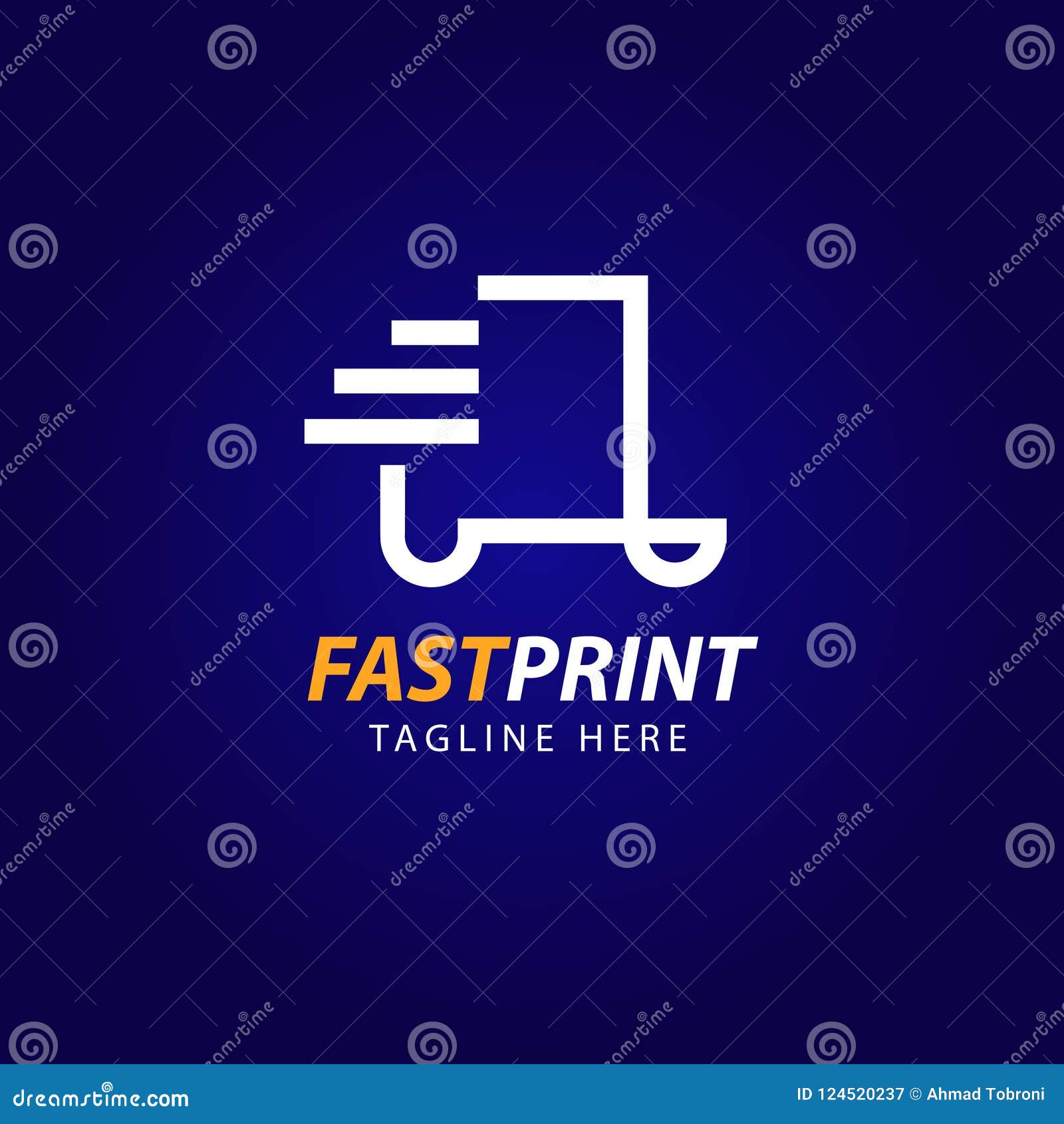 Fasten Druck Logo Vector Template Design Illustration Vektor Abbildung ...