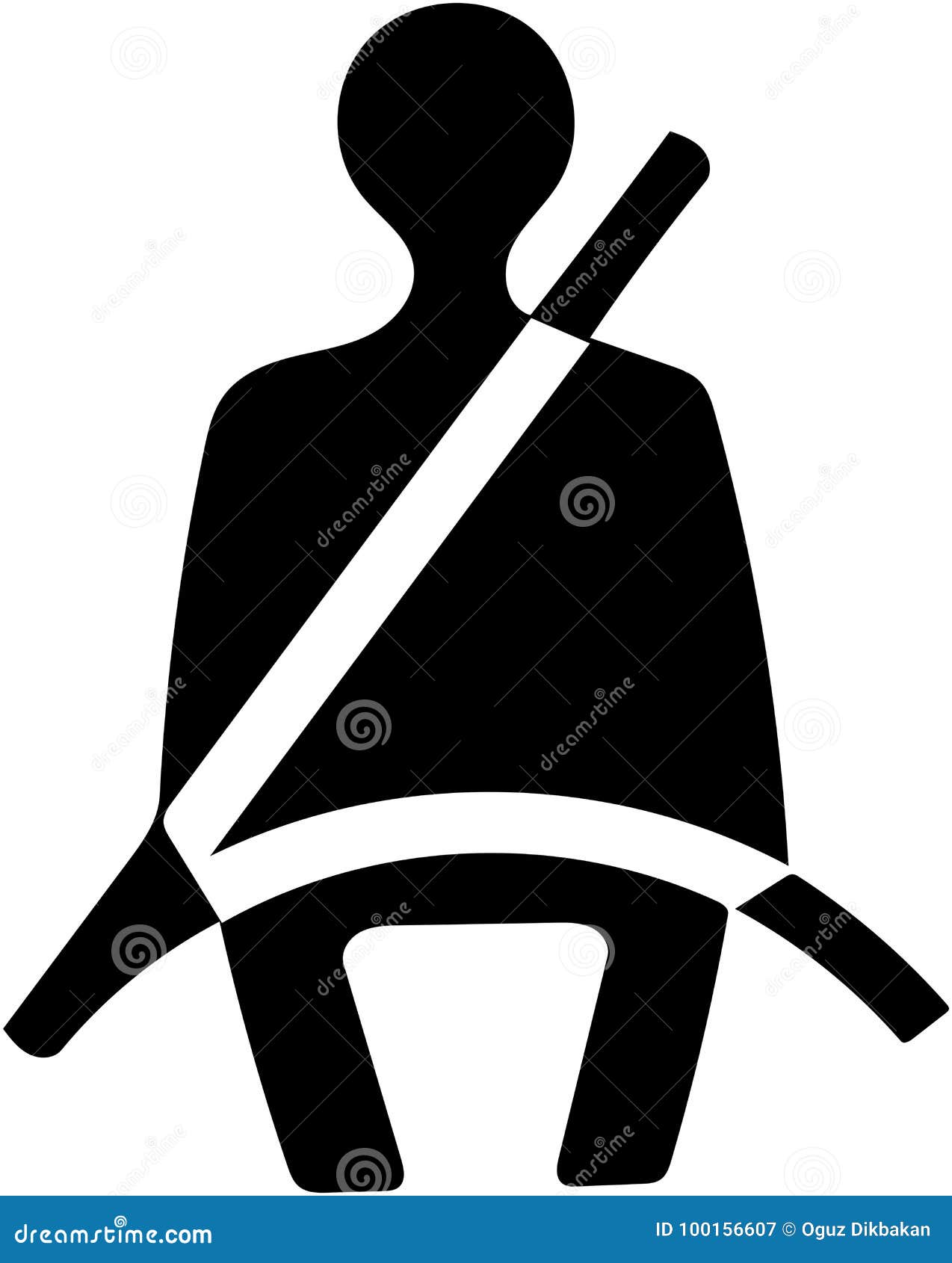 Fasten Safety Seat Belt Icon Stock Illustration - Illustration of ...
