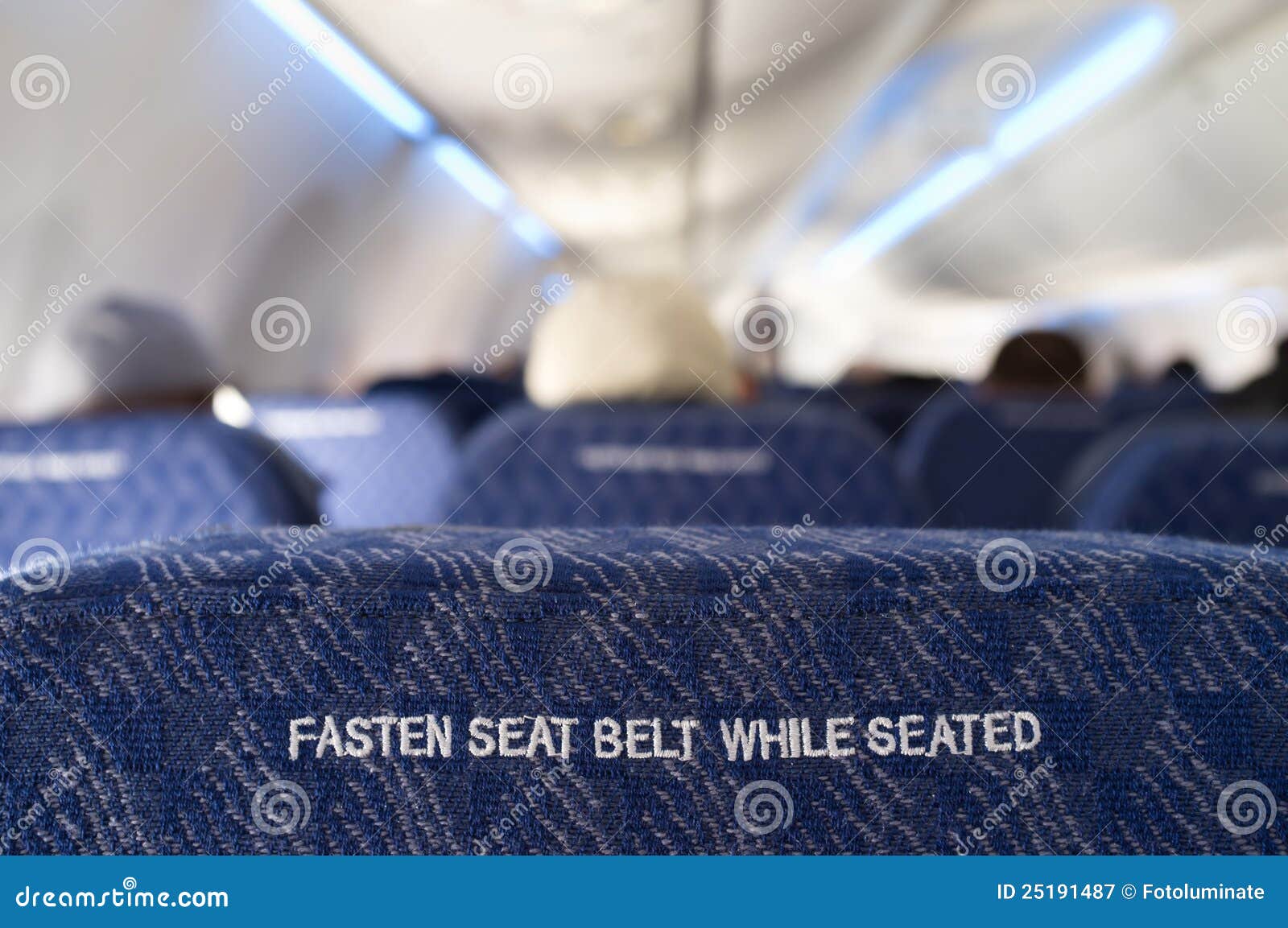 Fasten Seat Belt stock image. Image of flying, interior - 25191487