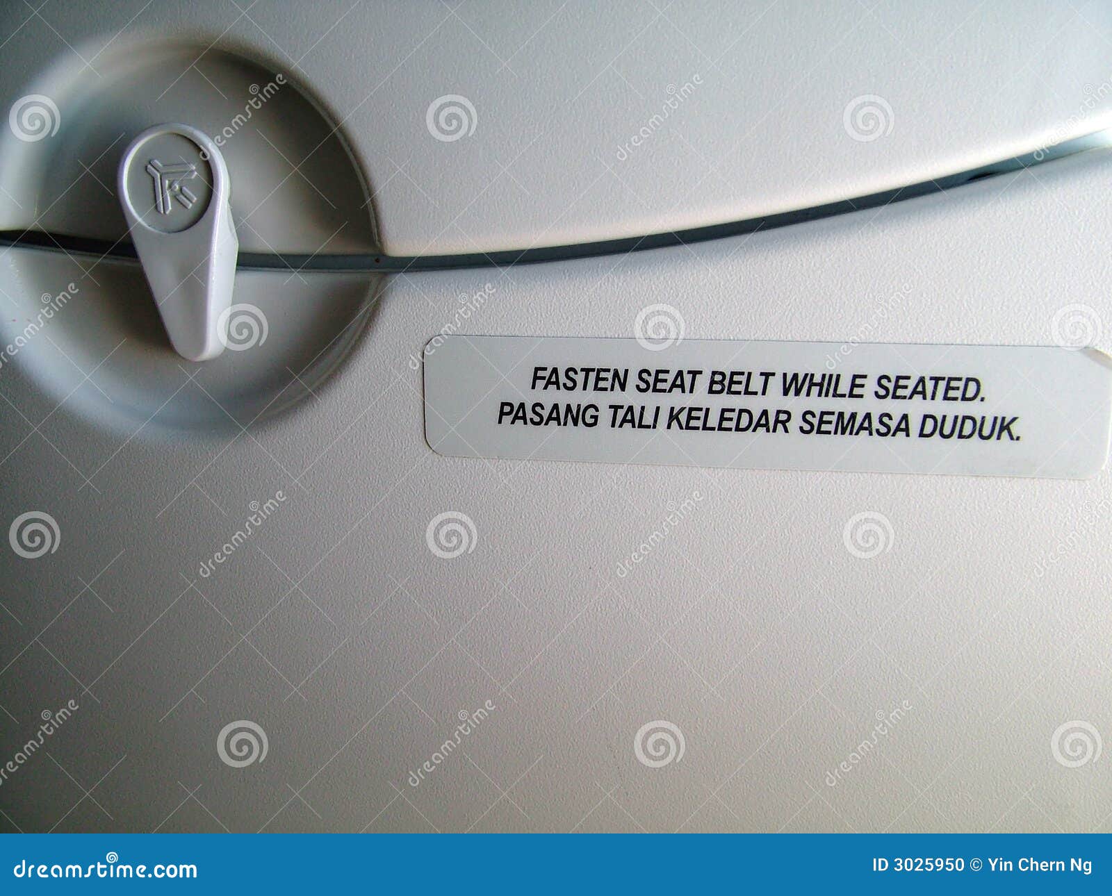 Fasten Seat Belt Sign stock photo. Image of airline, aeroplane - 3025950