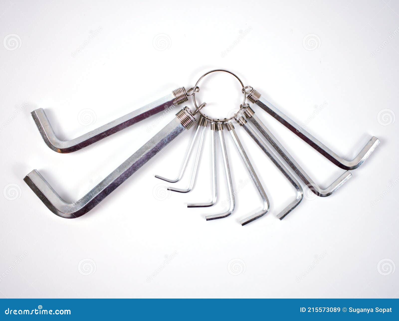 Fastener Fix Set Isolated on White Background, Silver ,stainless Stock ...