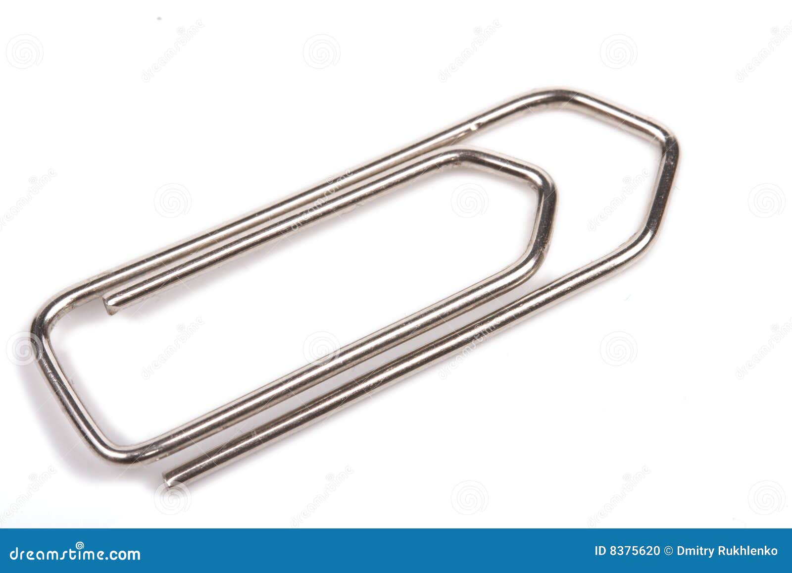 Fastener (paper Clip) Isolated Stock Photo - Image of fastener, metal ...