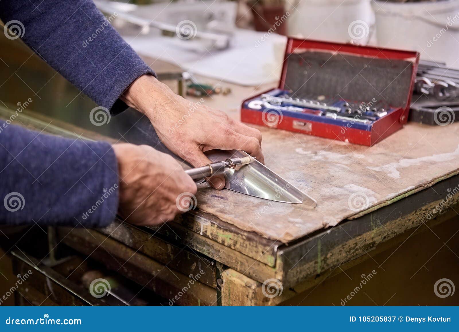 Fastener screwing. stock image. Image of male, abstract - 105205837