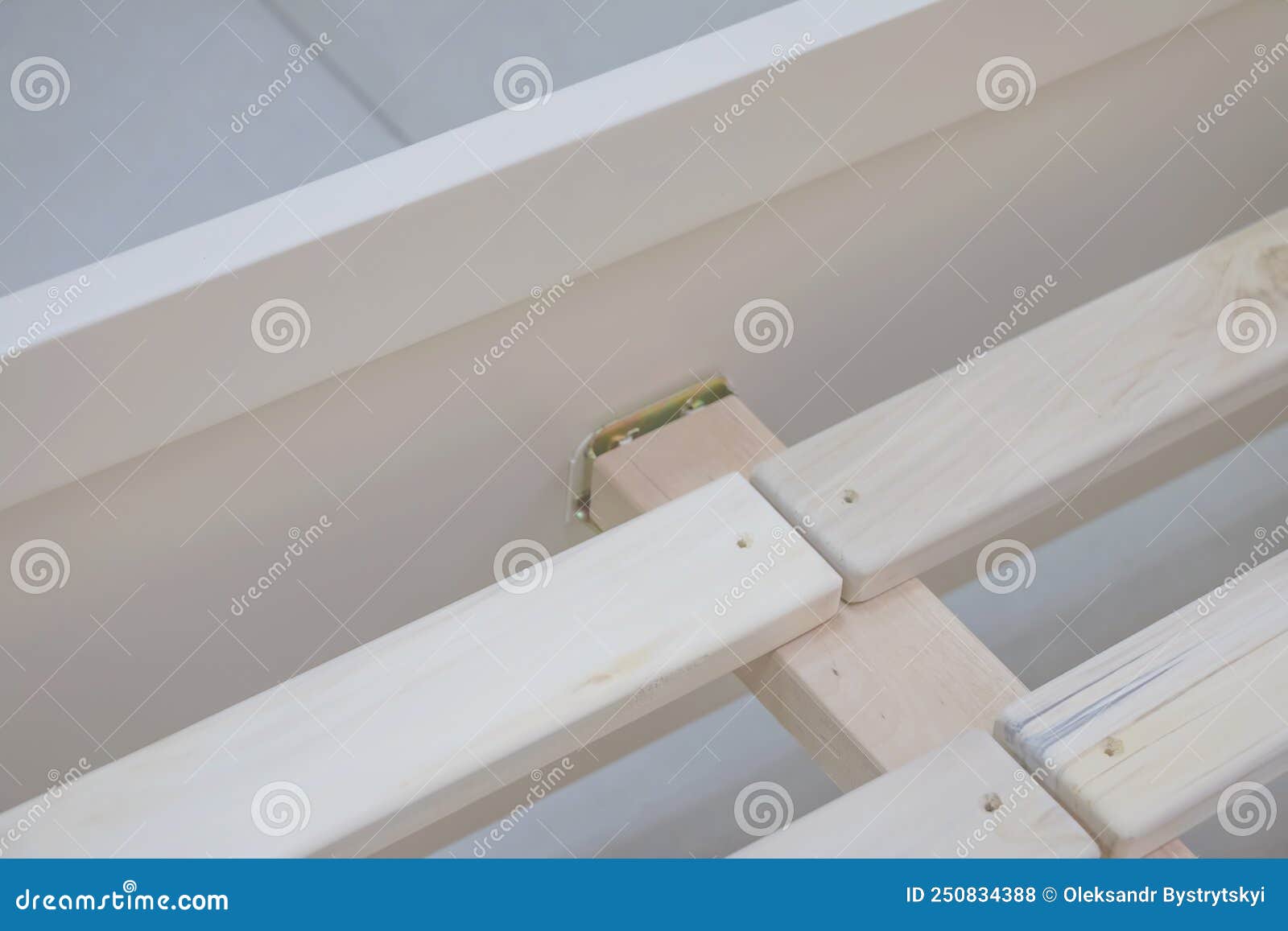 Fasteners for a Wooden Bed Frame Stock Photo - Image of board, repair ...