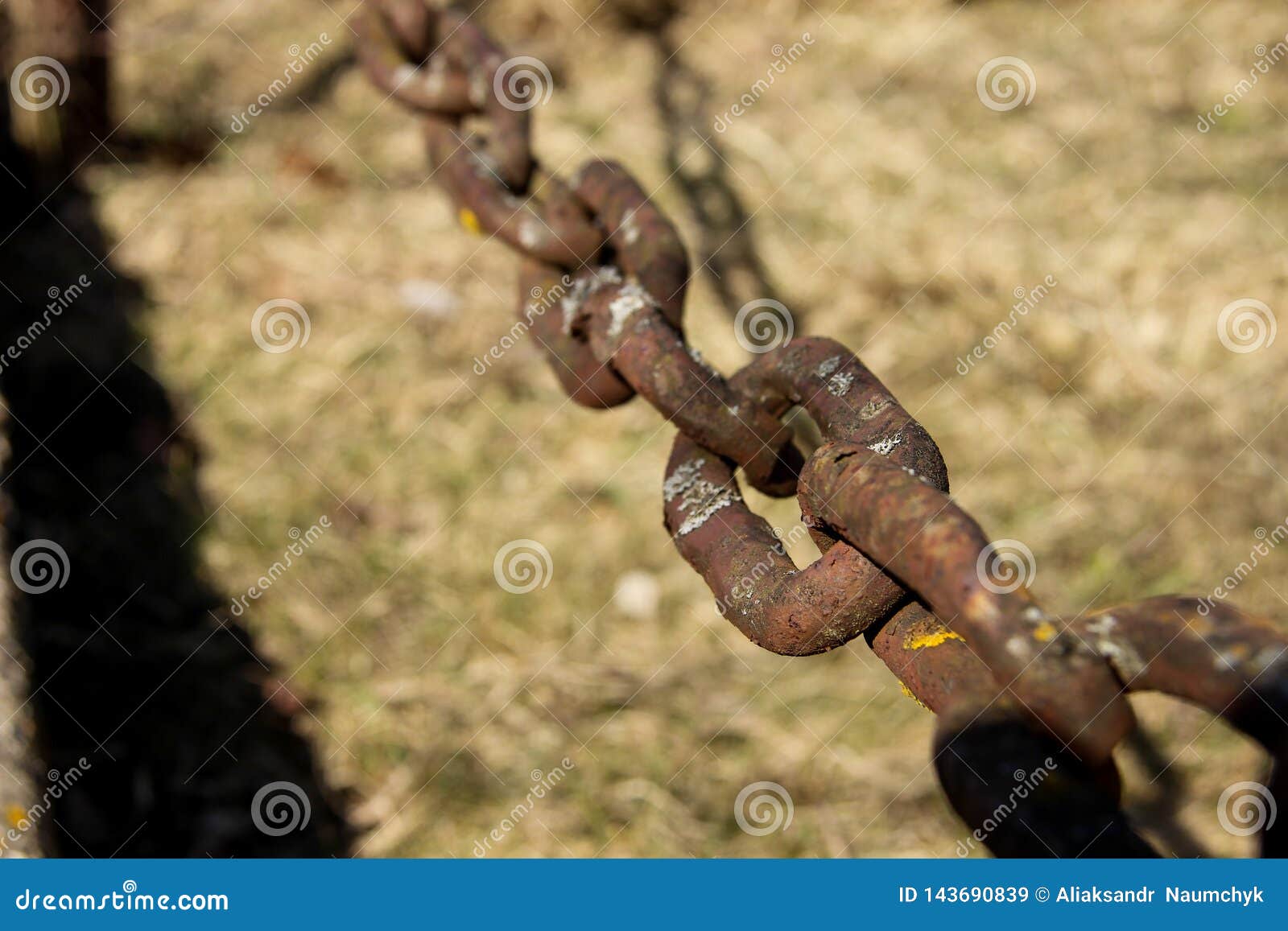 The Fastening Elements of the Chain. Chain Links Stock Image - Image of ...