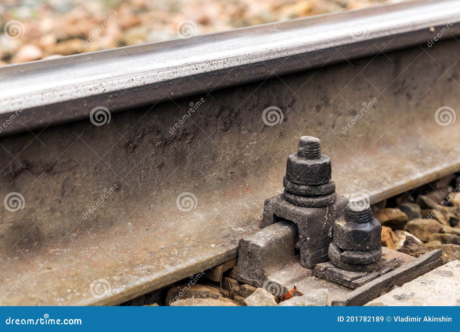 Fastening the Rail To the Sleeper with a Bolt Stock Image - Image of ...