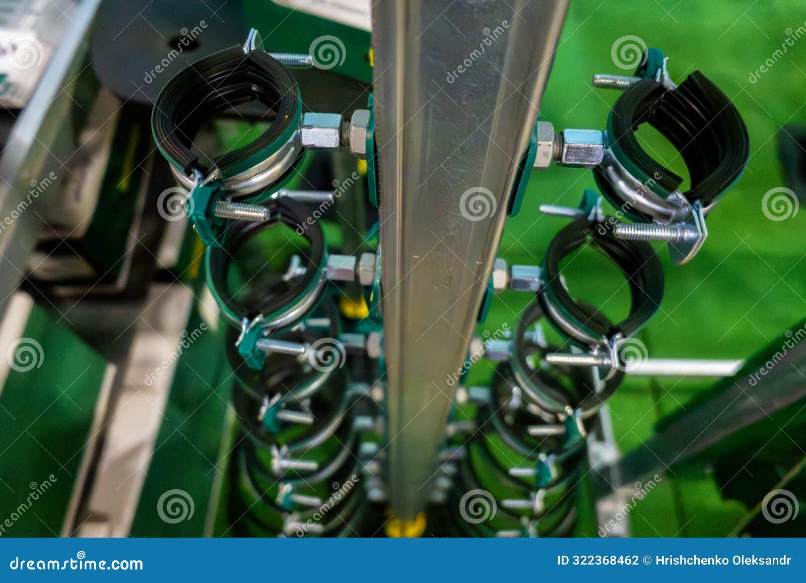 Fastening System. Double-screw Pipe Clamp with a Locking Ring Stock ...