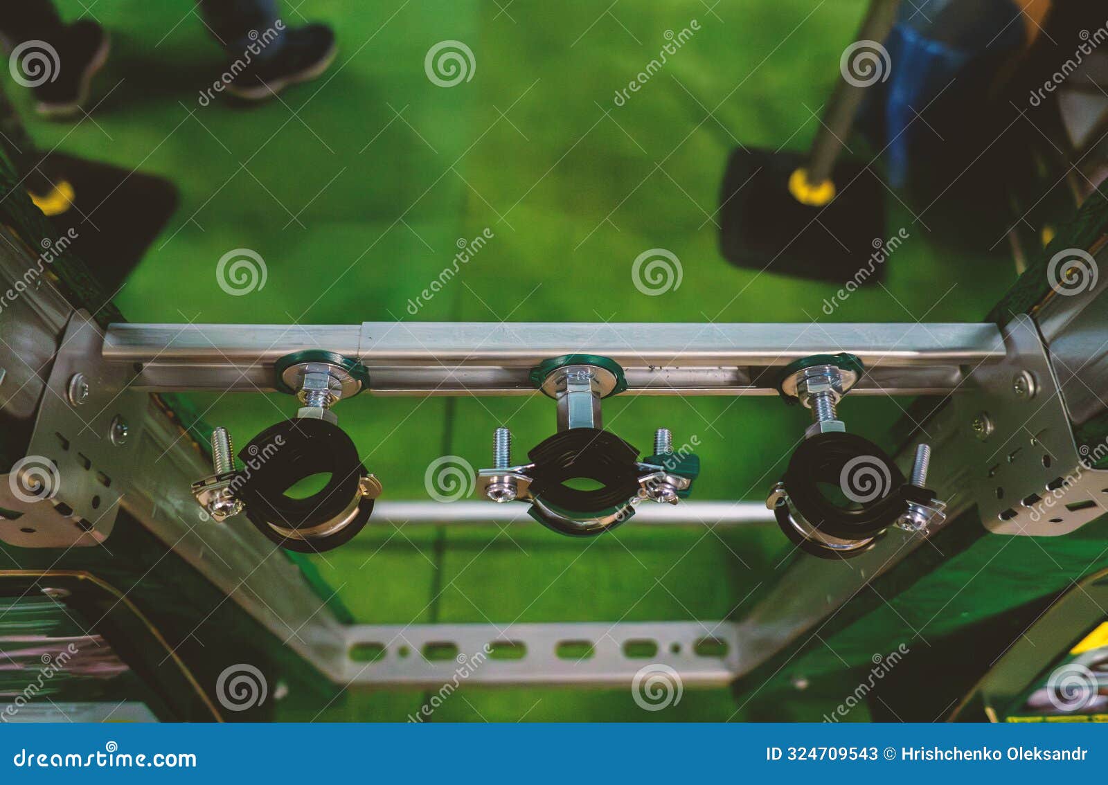 Fastening System. Double-screw Pipe Clamp with a Locking Ring Stock ...