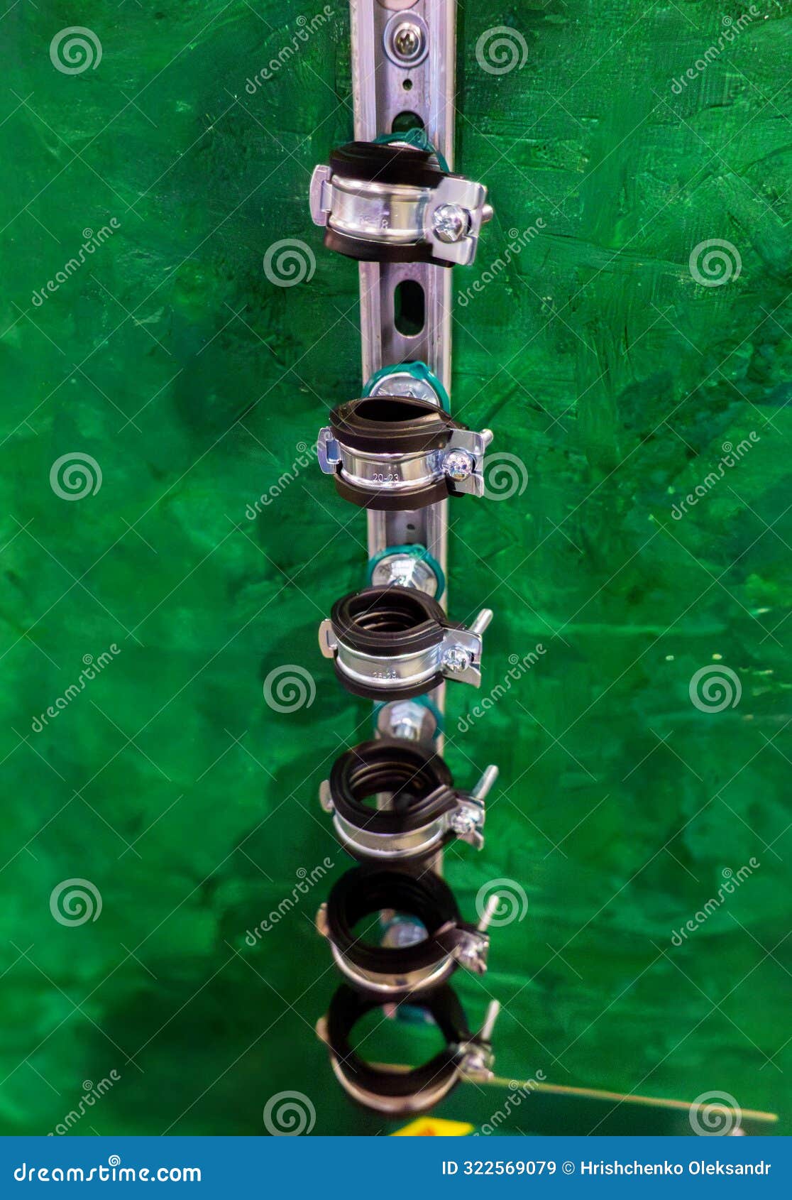 Fastening System. Double-screw Pipe Clamp with a Locking Ring. Stock ...