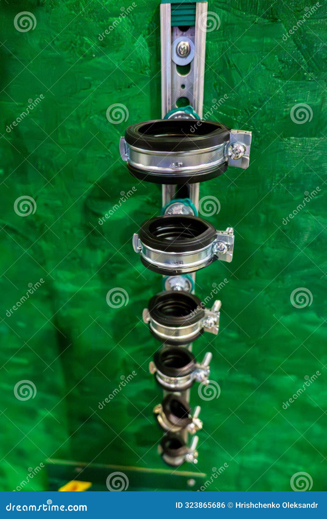 Fastening System. Double-screw Pipe Clamp with a Locking Ring Stock ...