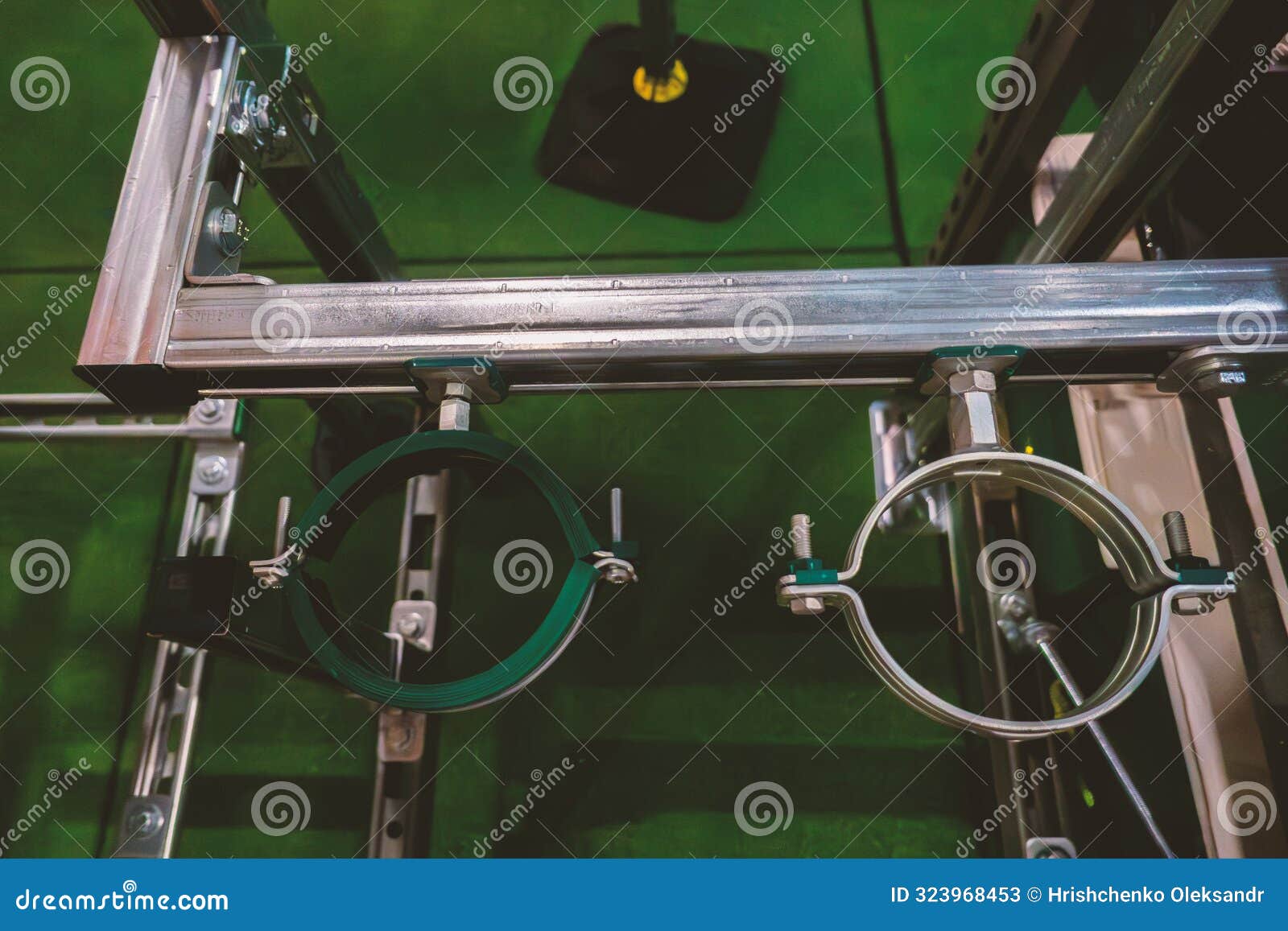 Fastening System. Double-screw Pipe Clamp with a Locking Ring Stock ...