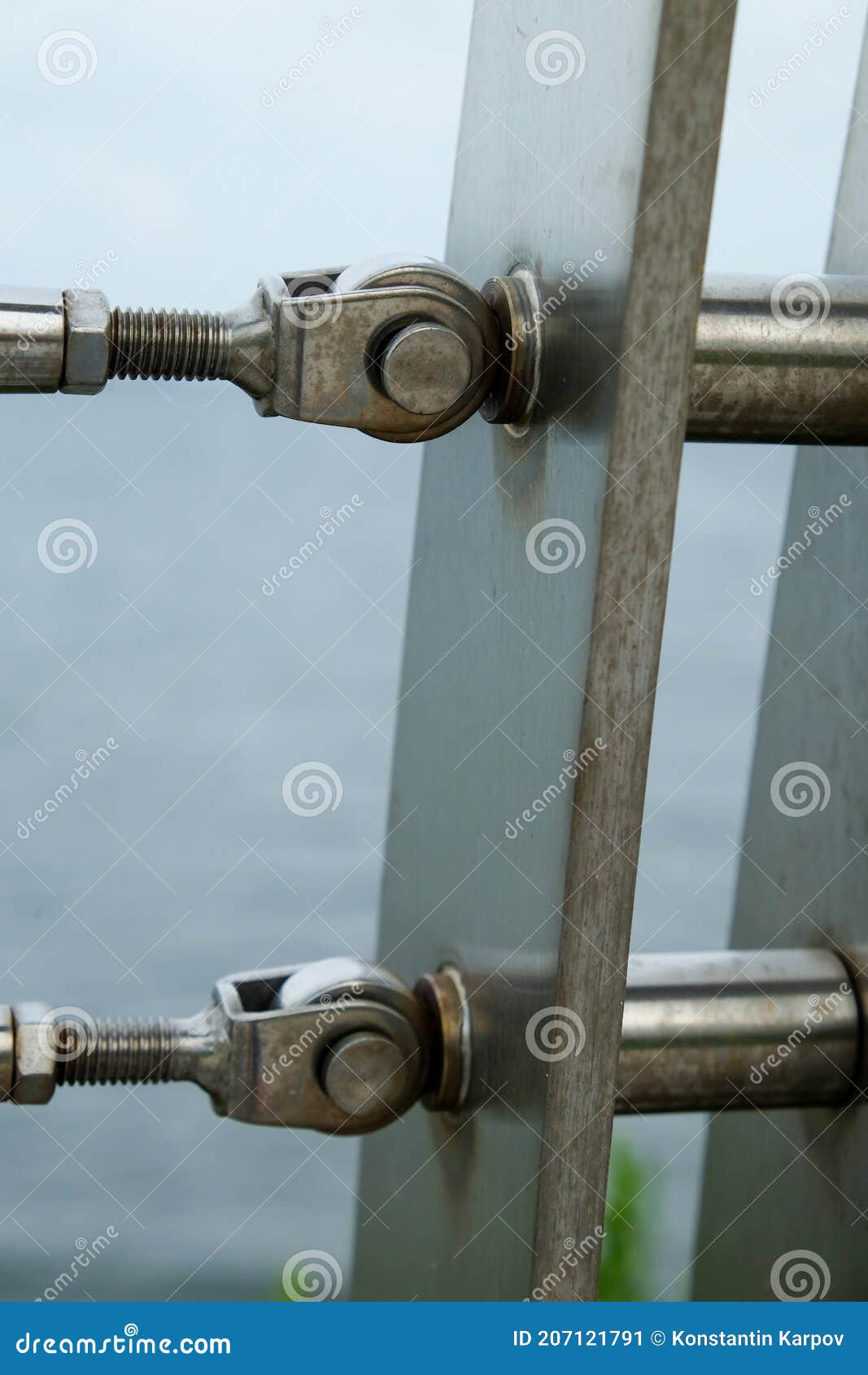 Fastening for To Connect Elements Temporary Metal Structure Stock Image ...