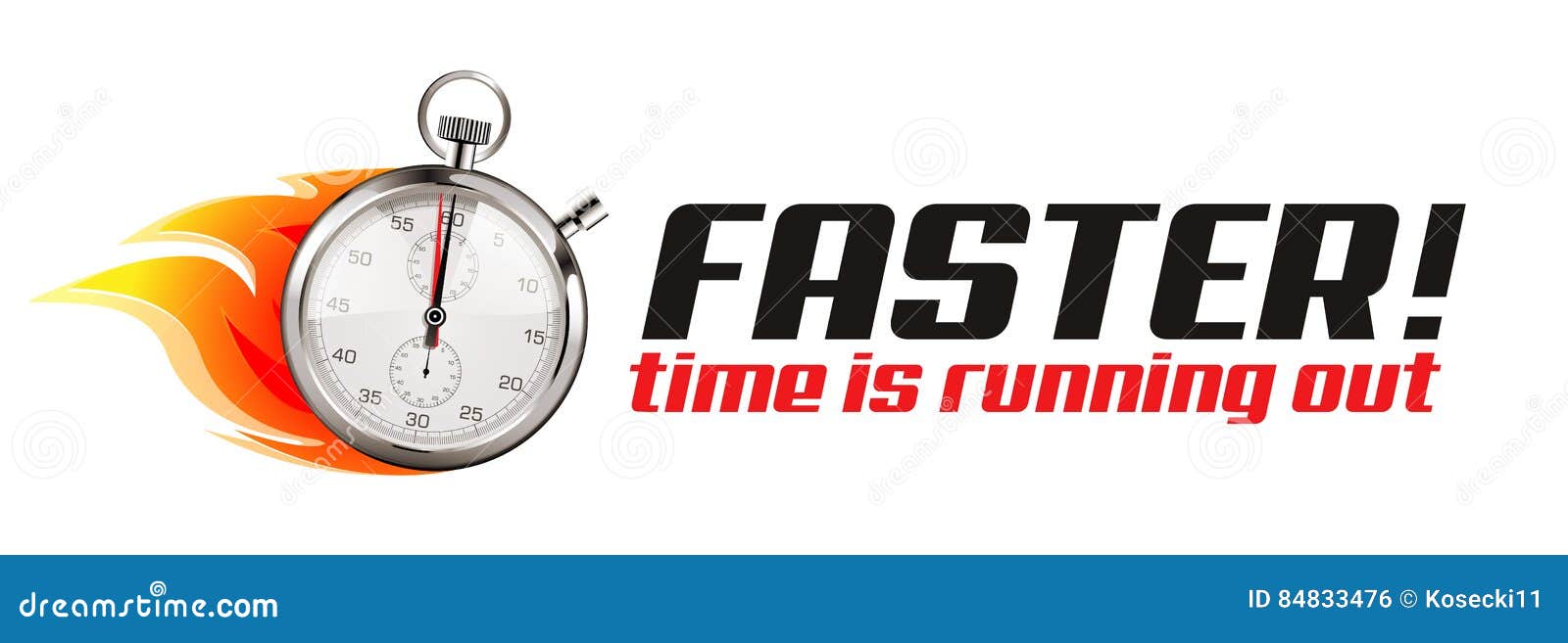 Faster - Business Concept - Time is Running Stock Vector - Illustration ...