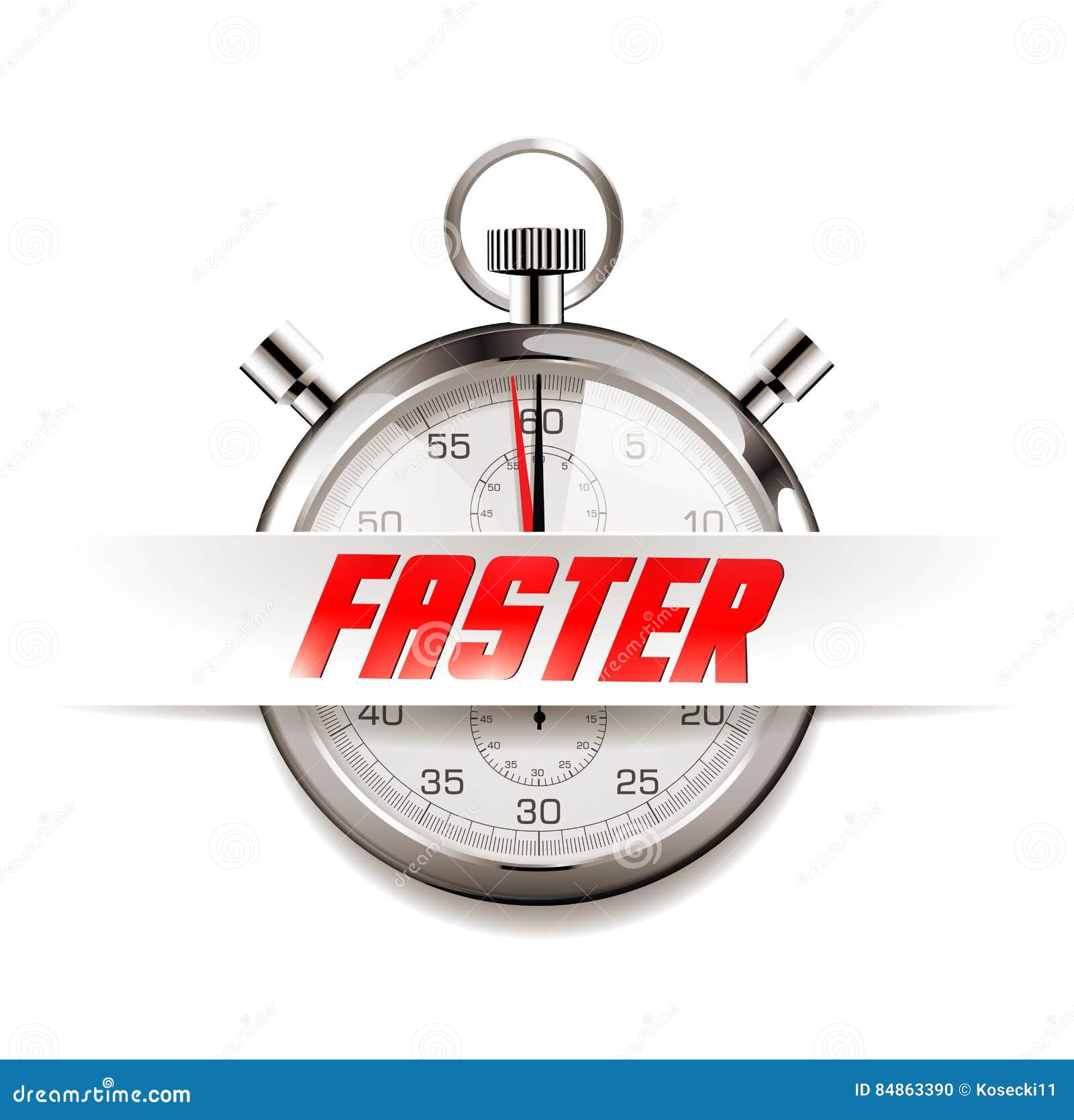 Faster - Business Concept - Time is Running Stock Vector - Illustration ...