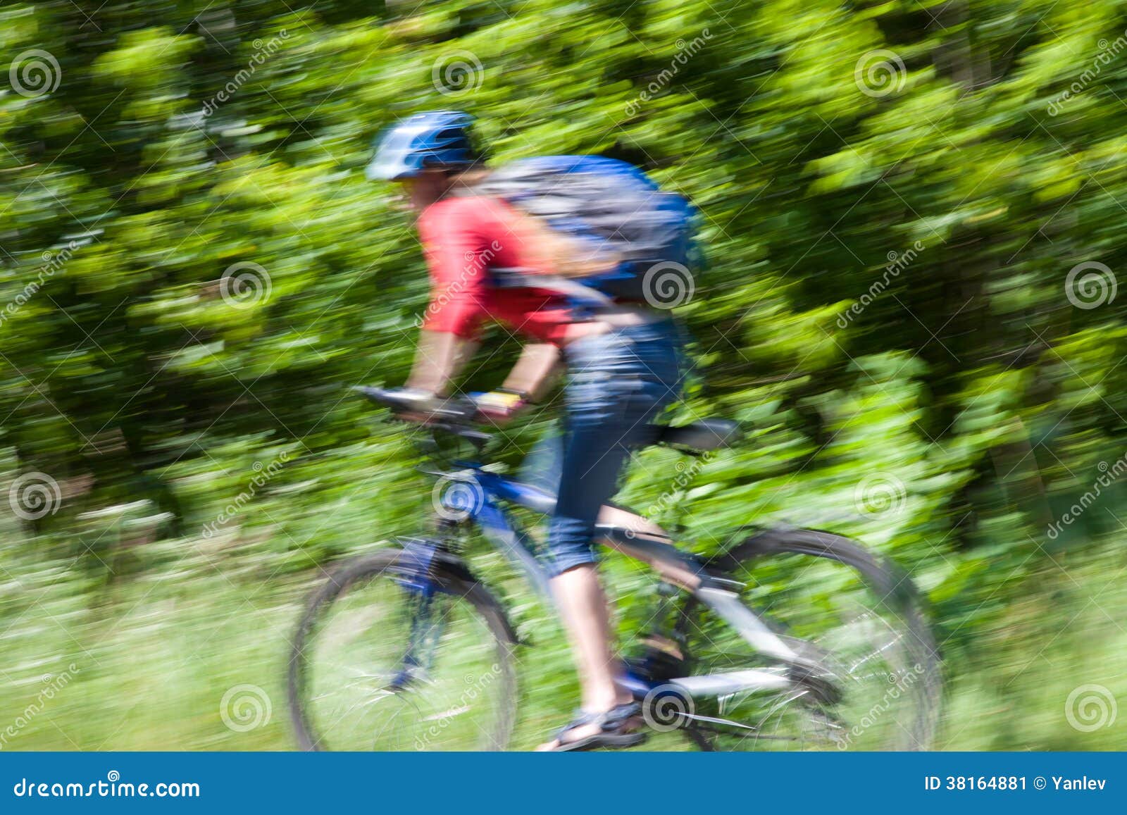 Faster cyclist stock image. Image of forest, caucasian - 38164881