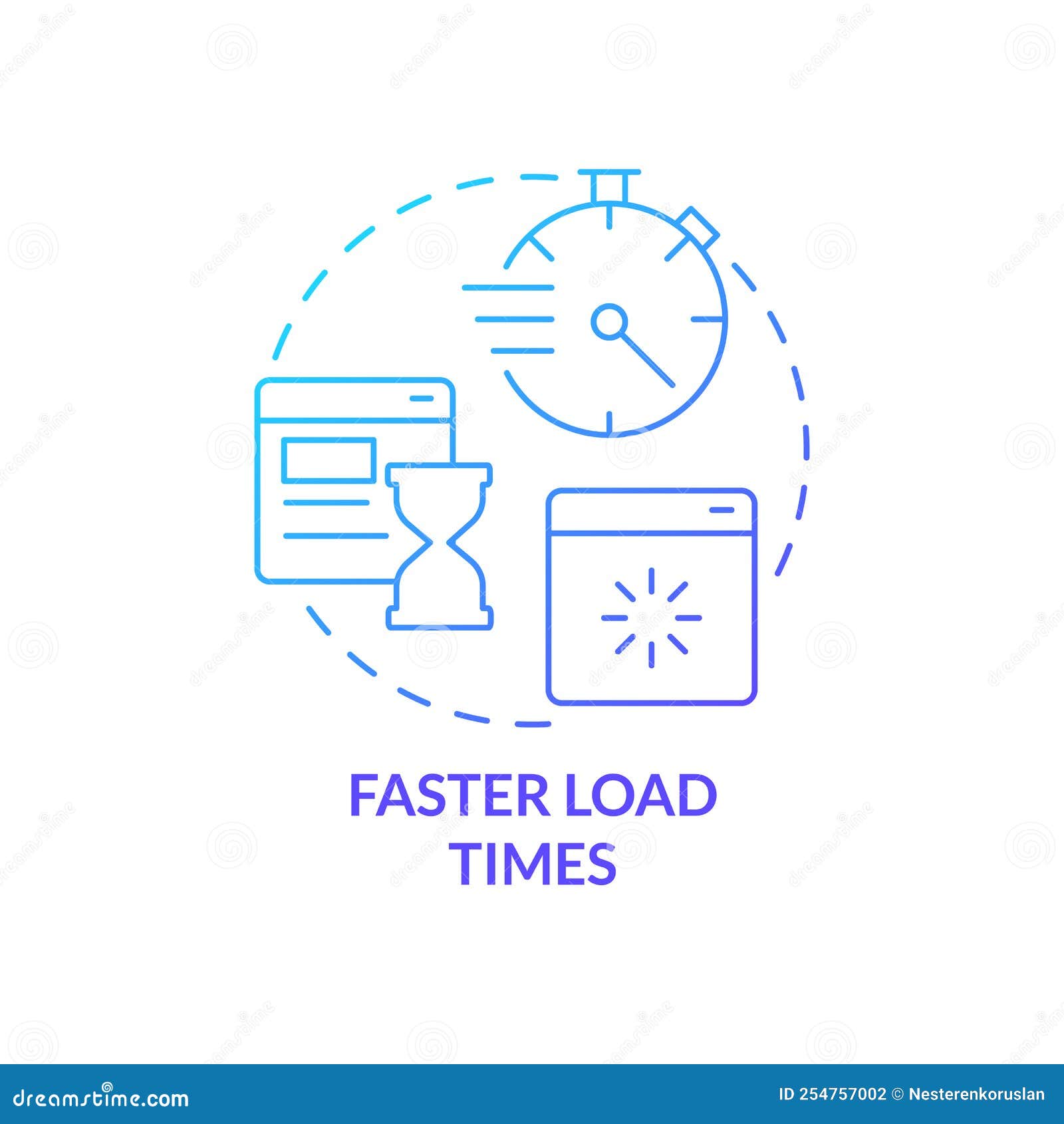 Faster Load Times Blue Gradient Concept Icon Stock Vector ... Faster Load Times Blue Gradient Concept Icon Stock Vector ...