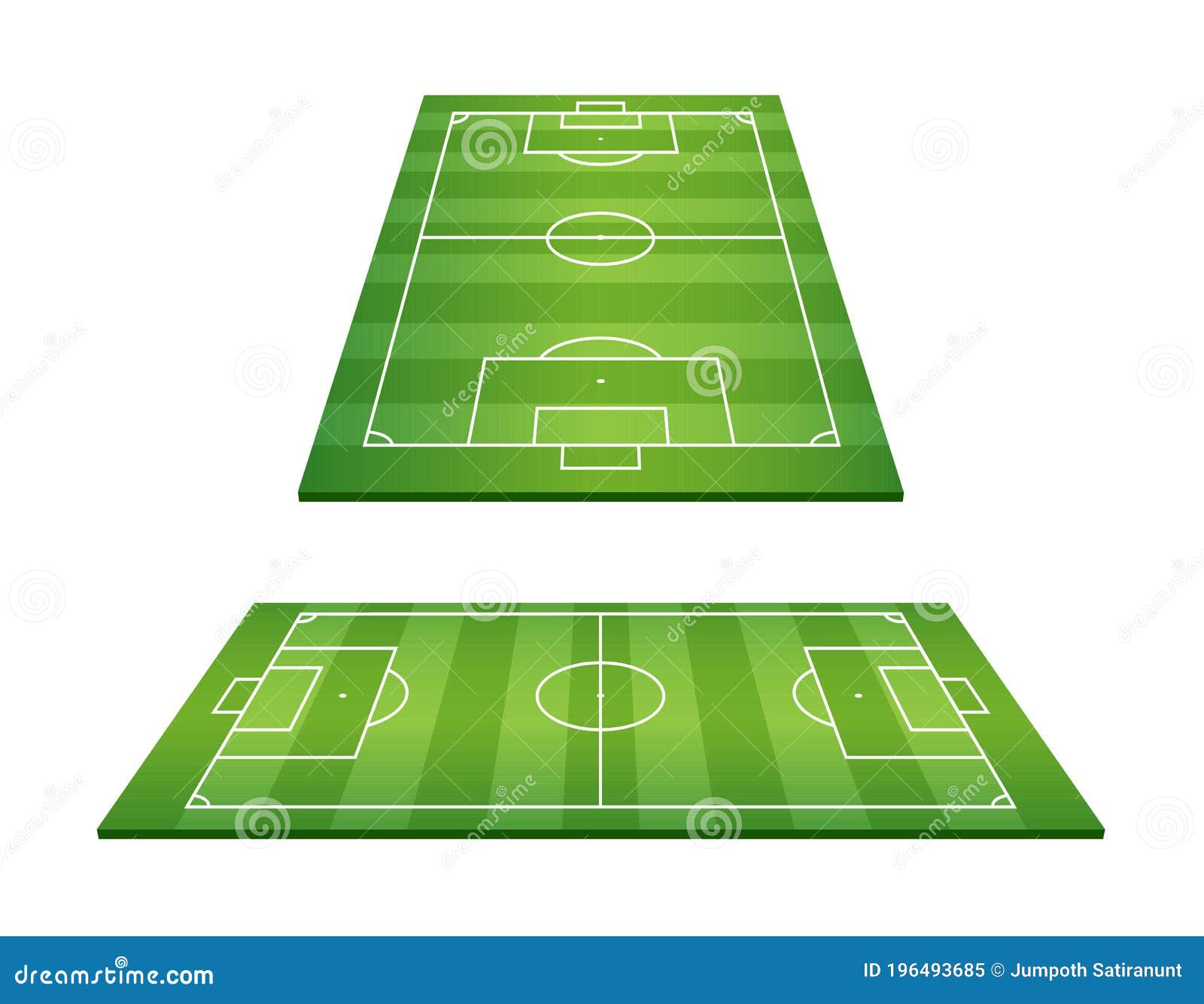 Soccer Field, Football Court Turf Perspective Front and Side, for ...