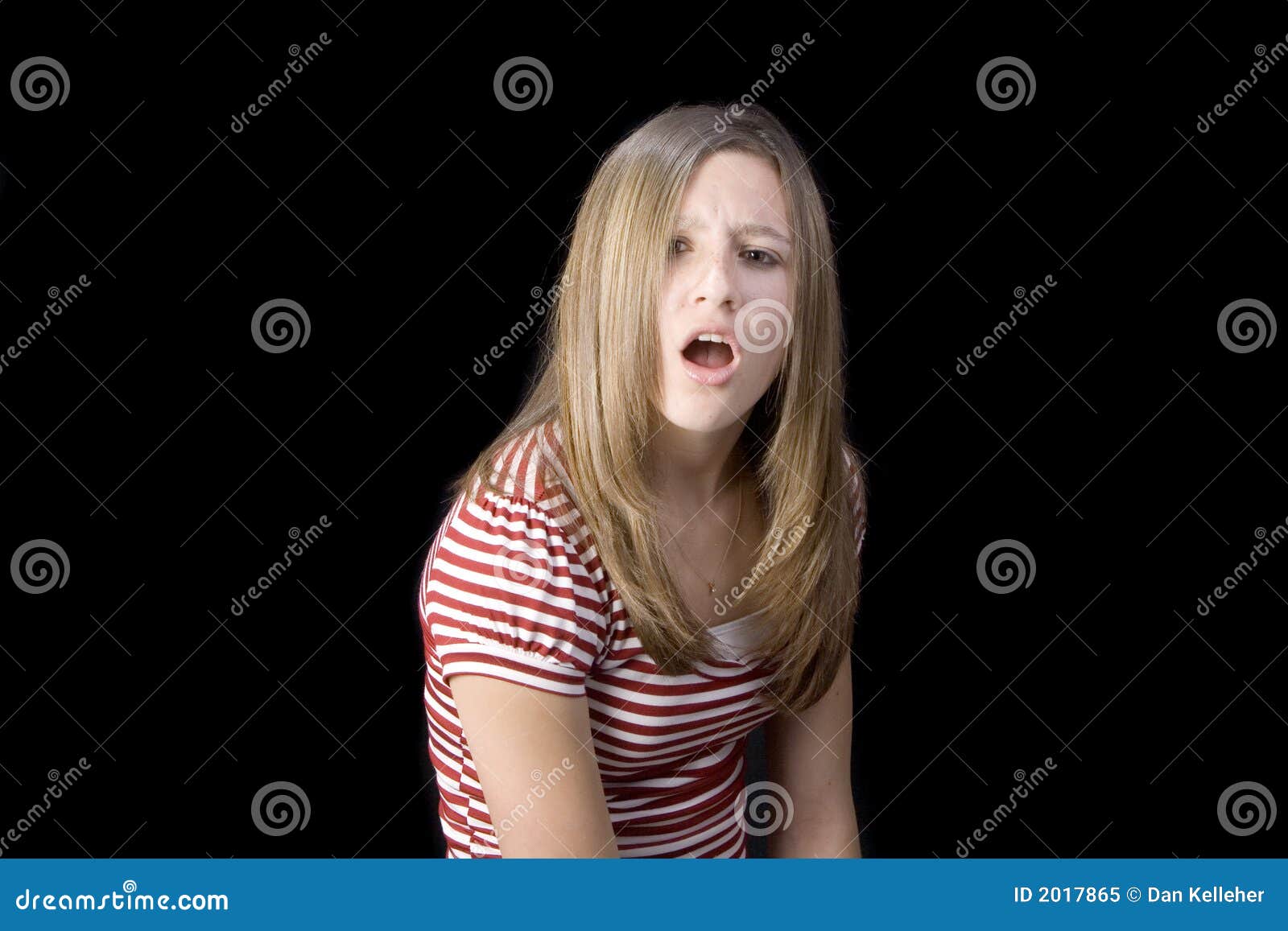 Fastidio D'espressione Della Ragazza Teenager Immagine Stock - Immagine ...