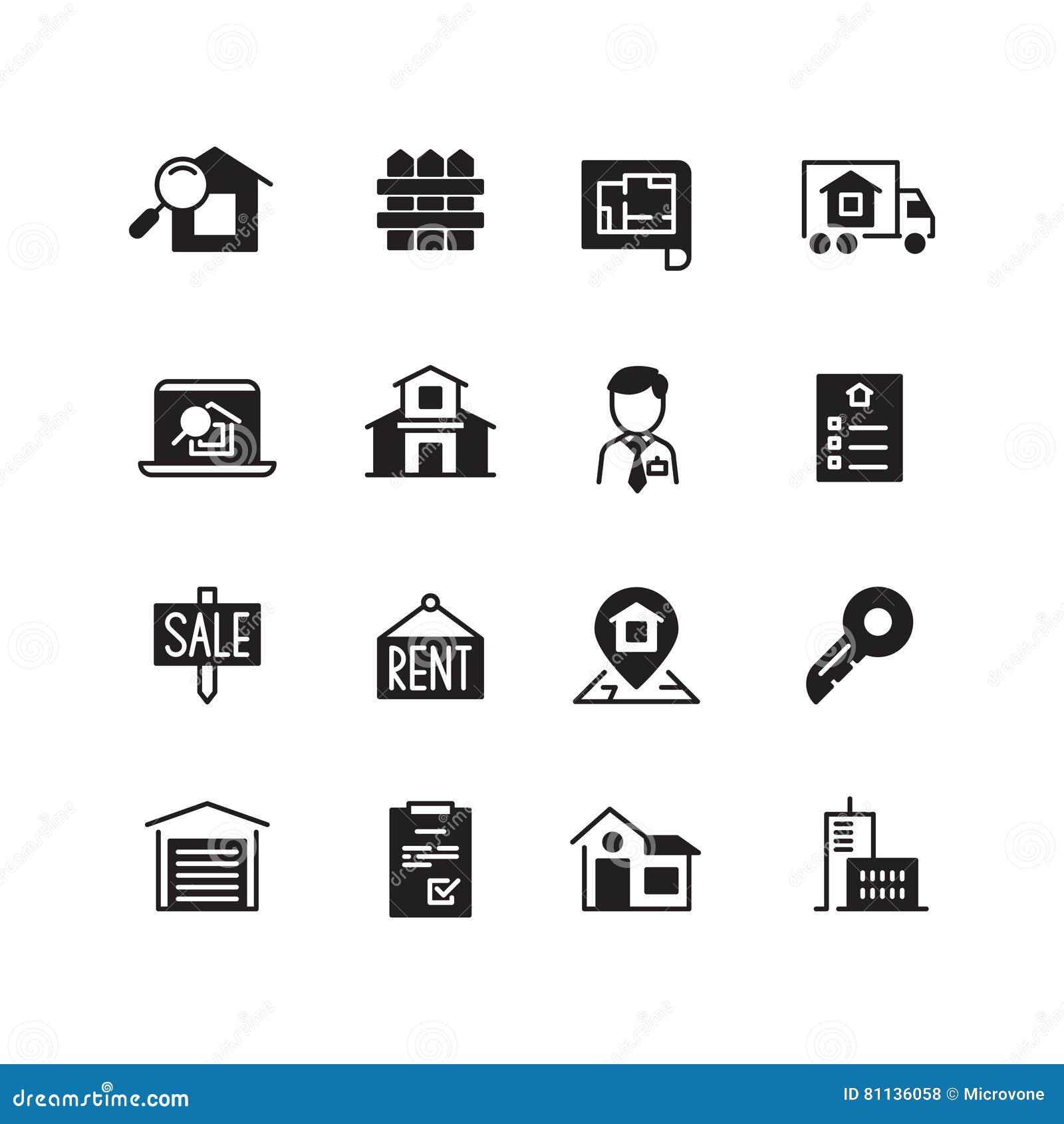 Fastighet Hem- Vektorsymboler Vektor Illustrationer - Illustration av ...