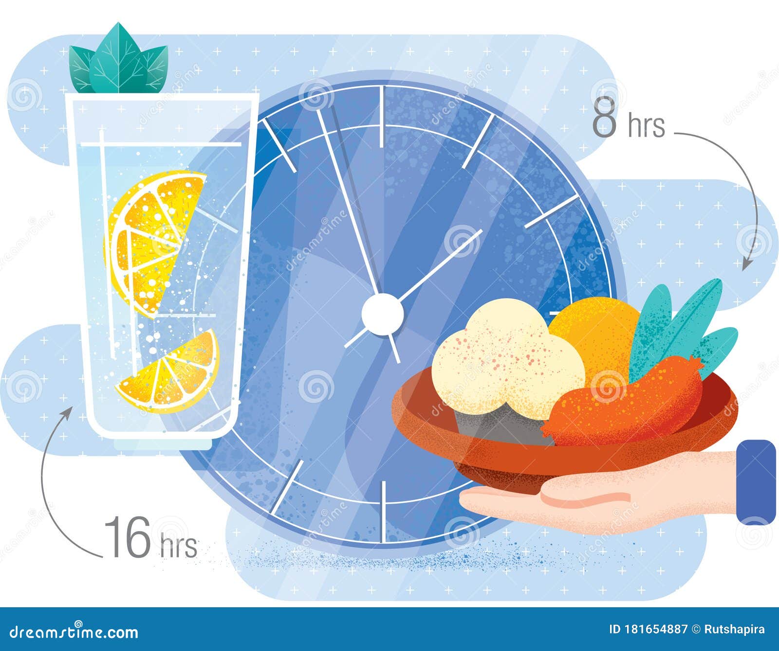 Intermittent Fasting Infographic Illustration Isolated On White ...