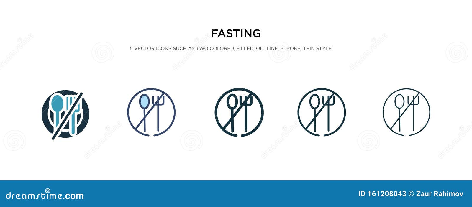 Fasting Icon in Different Style Vector Illustration. Two Colored and ...