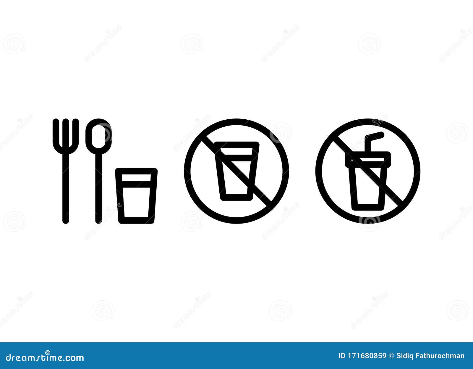 Fasting Icon stock vector. Illustration of prohibition - 171680859