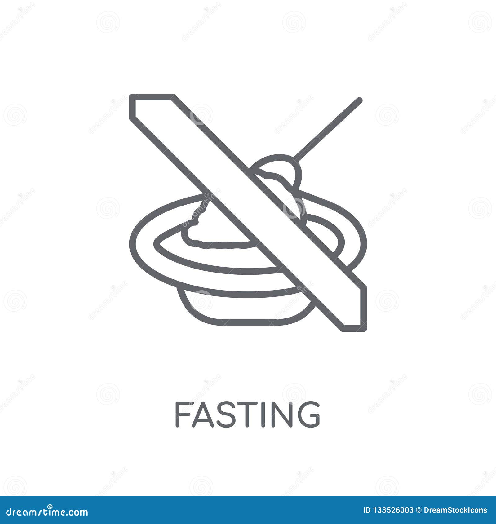 Fasting Linear Icon. Modern Outline Fasting Logo Concept on Whit Stock ...