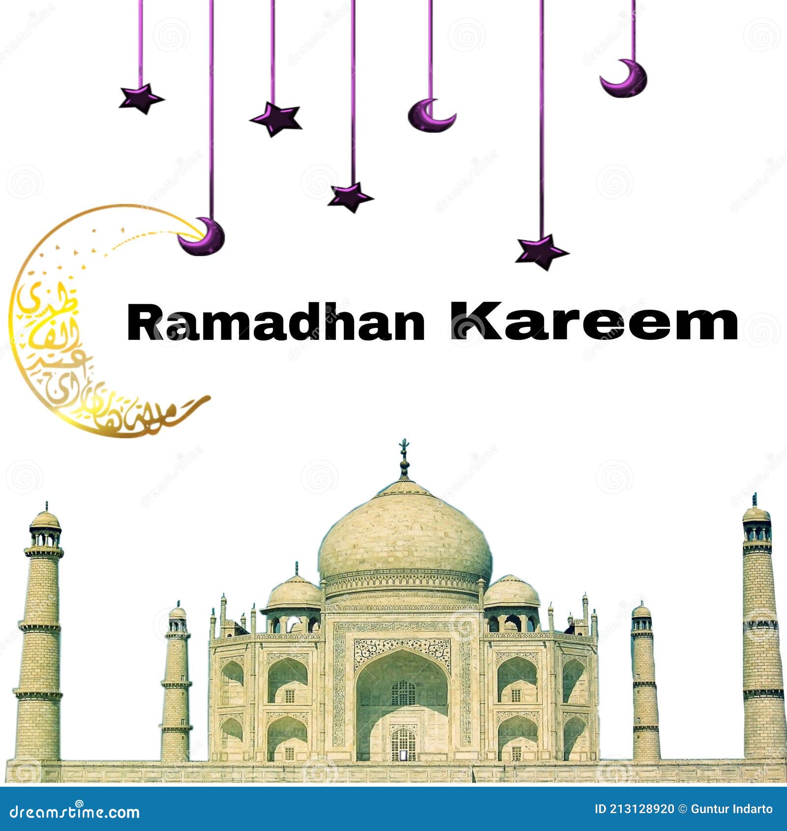 Fasting Month Greeting on a White Background. Stock Photo - Image of ...