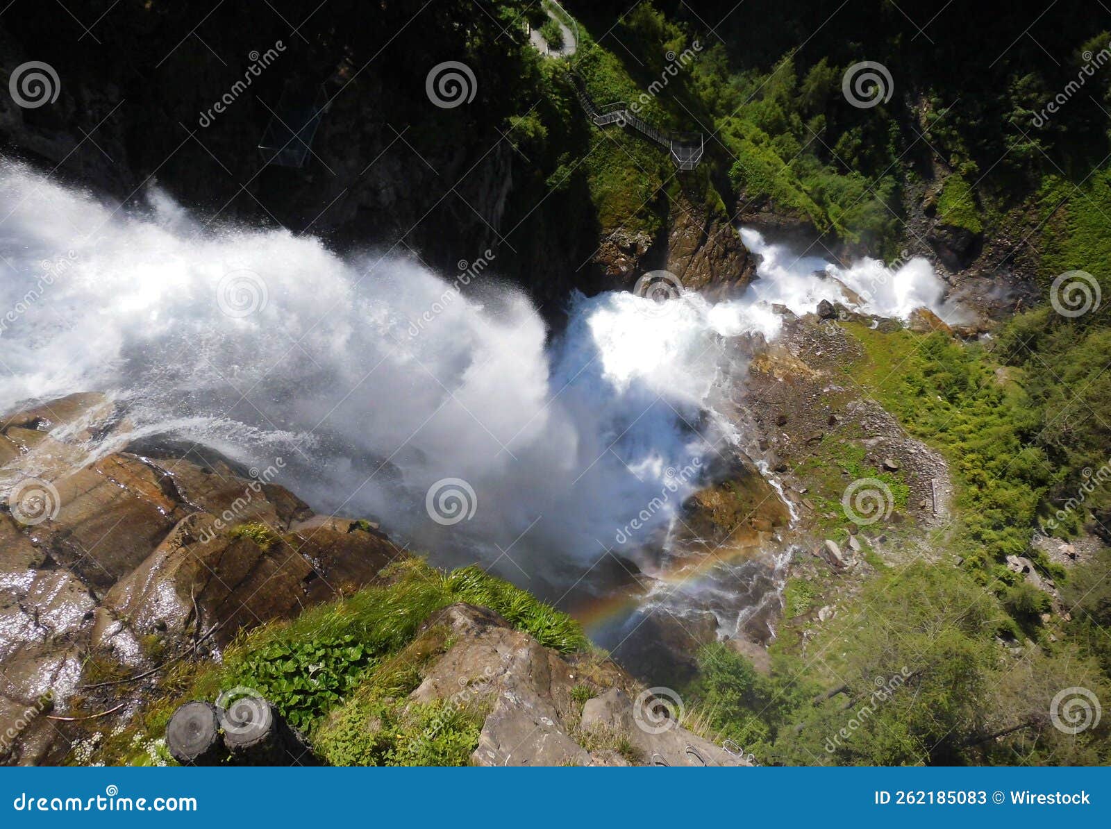 Fasting Mountain Stream Rapids - Stuibenfall Austria Dramatic Waterfall ...