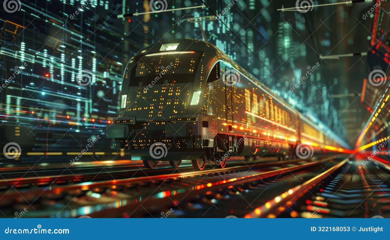 A Fastmoving Train with Bits and Bytes of Data Falling Off Its Back ...