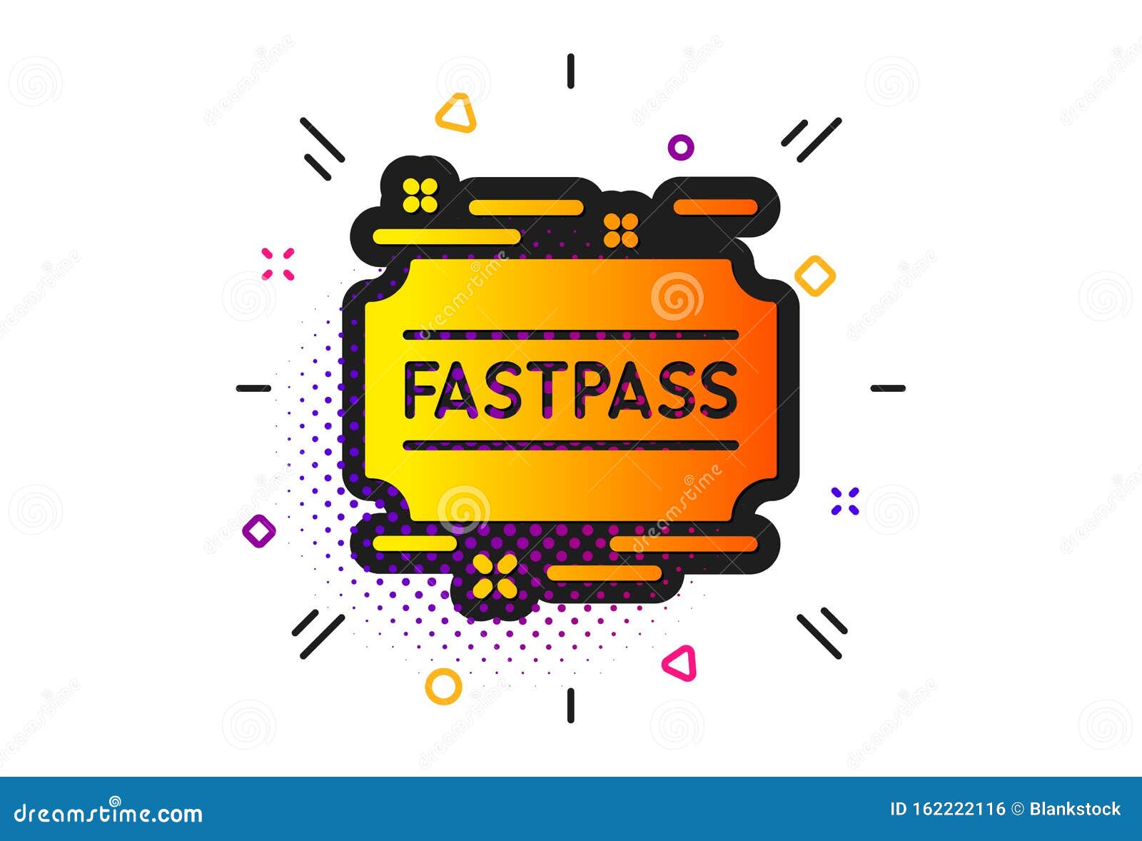 Fastpass Icon. Amusement Park Ticket Sign. Vector Stock Vector ...