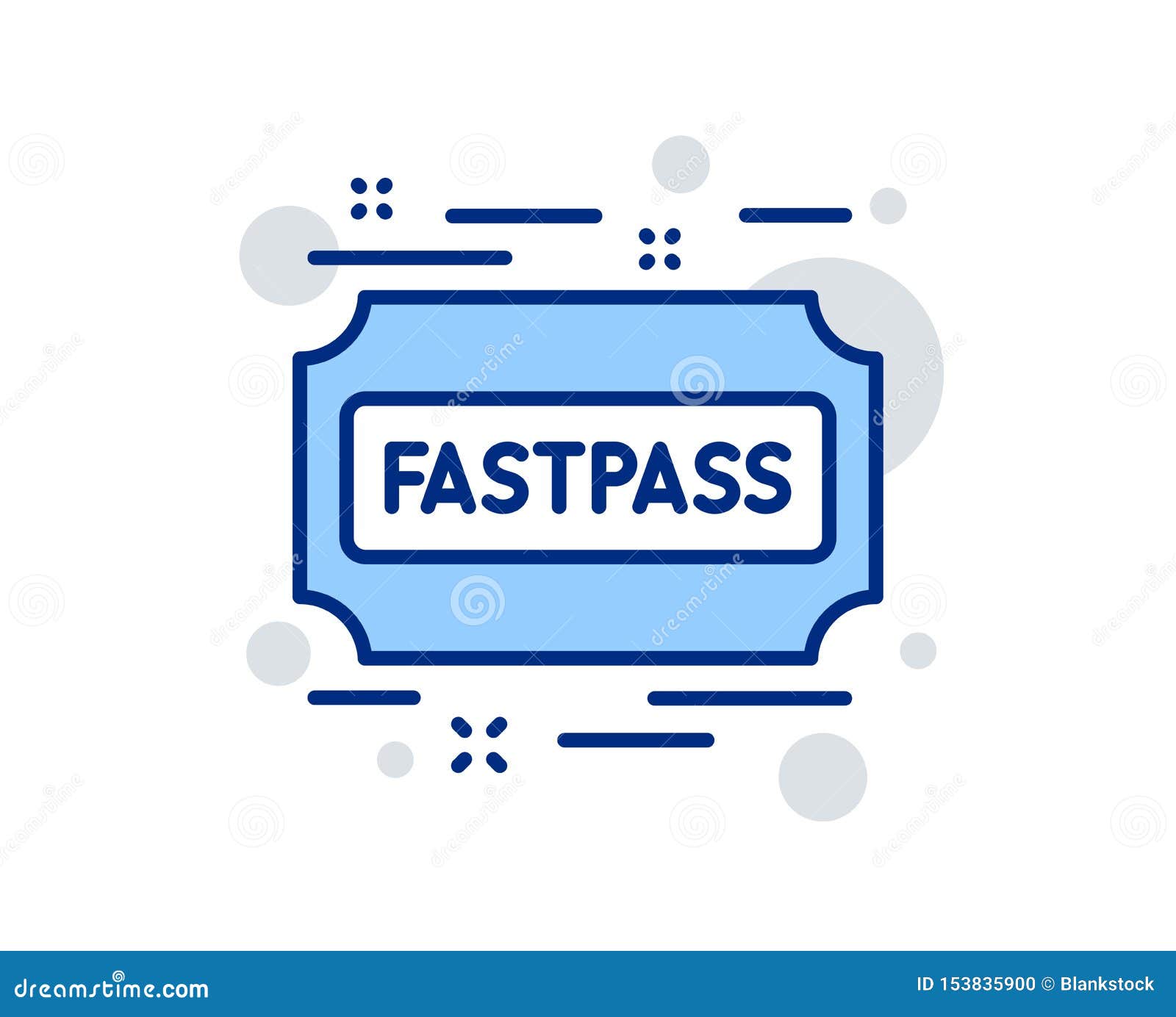 Fastpass Line Icon Amusement Park Ticket Sign Vector Stock Vector Illustration Of Circle
